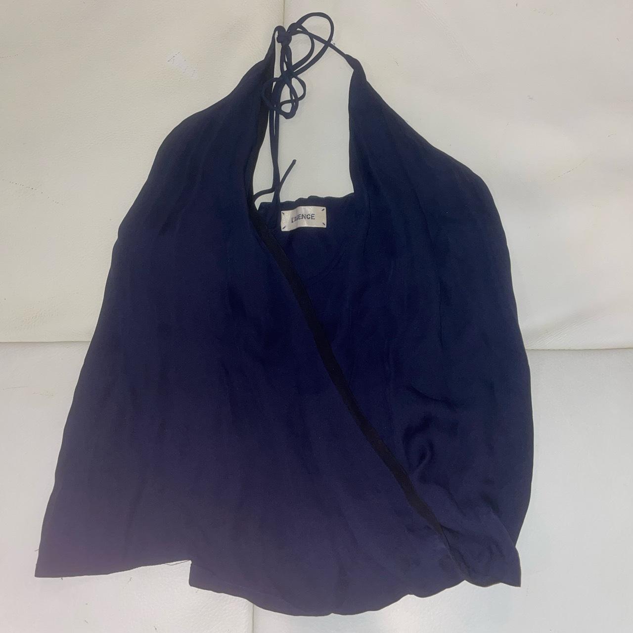 L’Agence dark dark blue tank with black accent.... - Depop