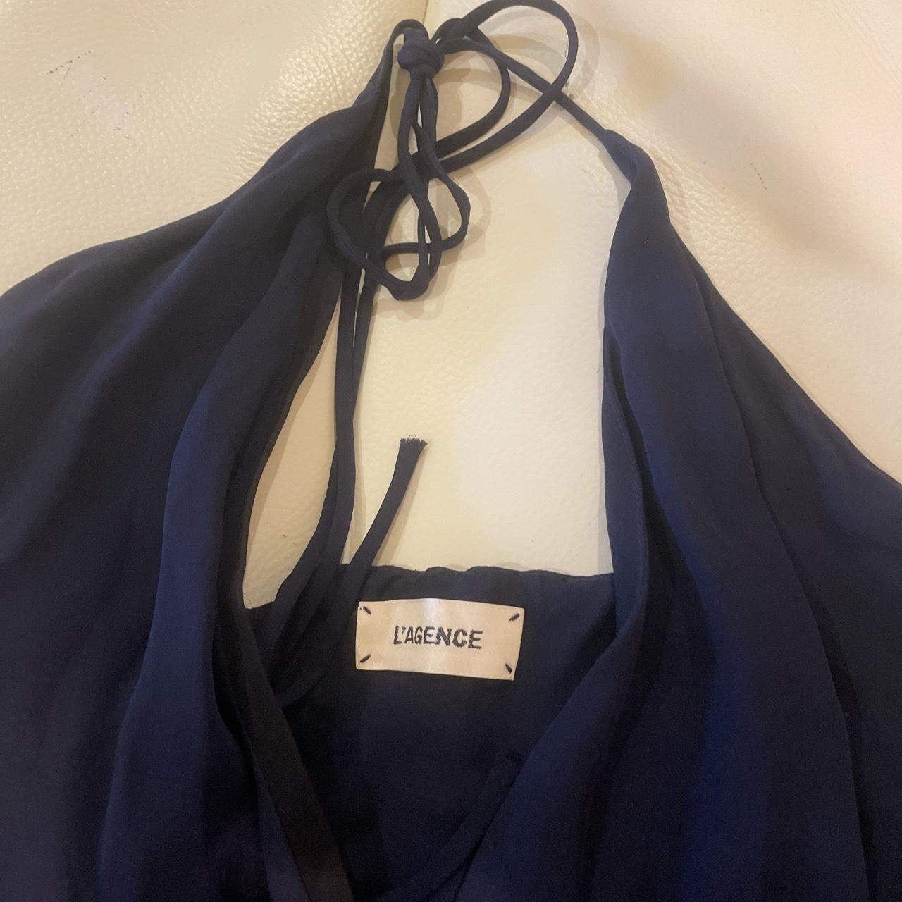 L’Agence dark dark blue tank with black accent.... - Depop