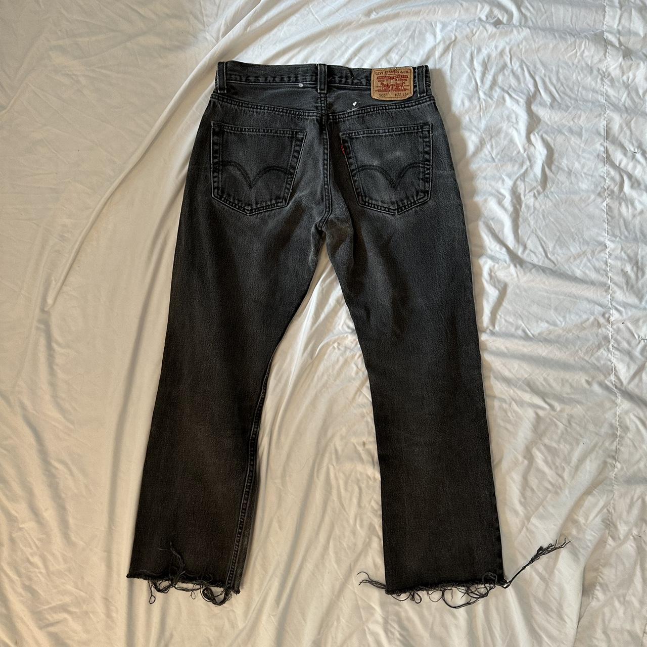 vintage low rise loose levi 505s NOTE: paint stains... - Depop