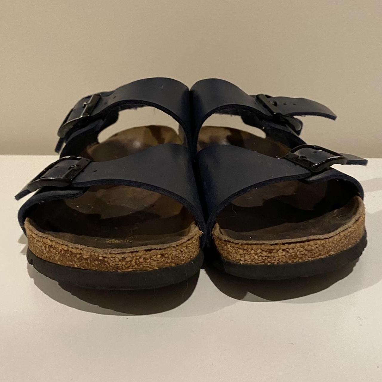 Blue Birki’s by Birkenstocks. Size 39/US 8.5. Fair... - Depop