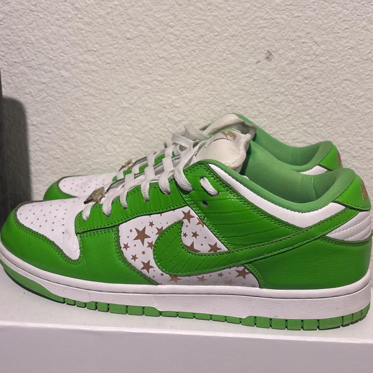 nike sb x supreme stars mean green dunks decently... | Depop