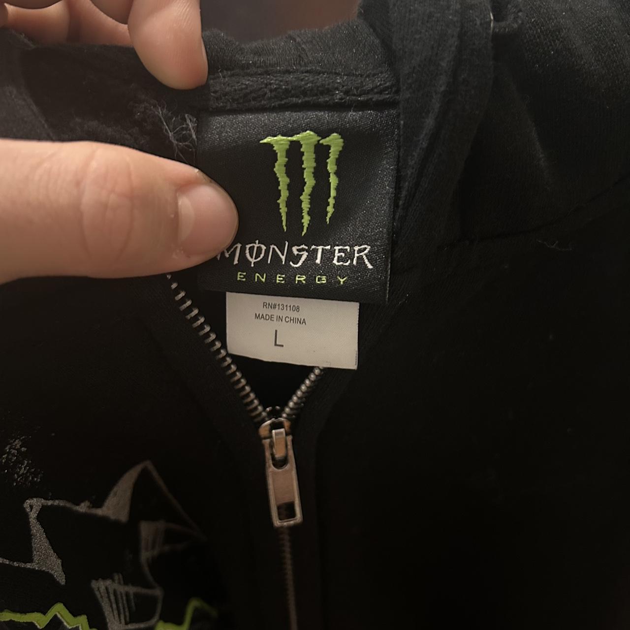 y2k monster zip up no flaws great condition monster... - Depop