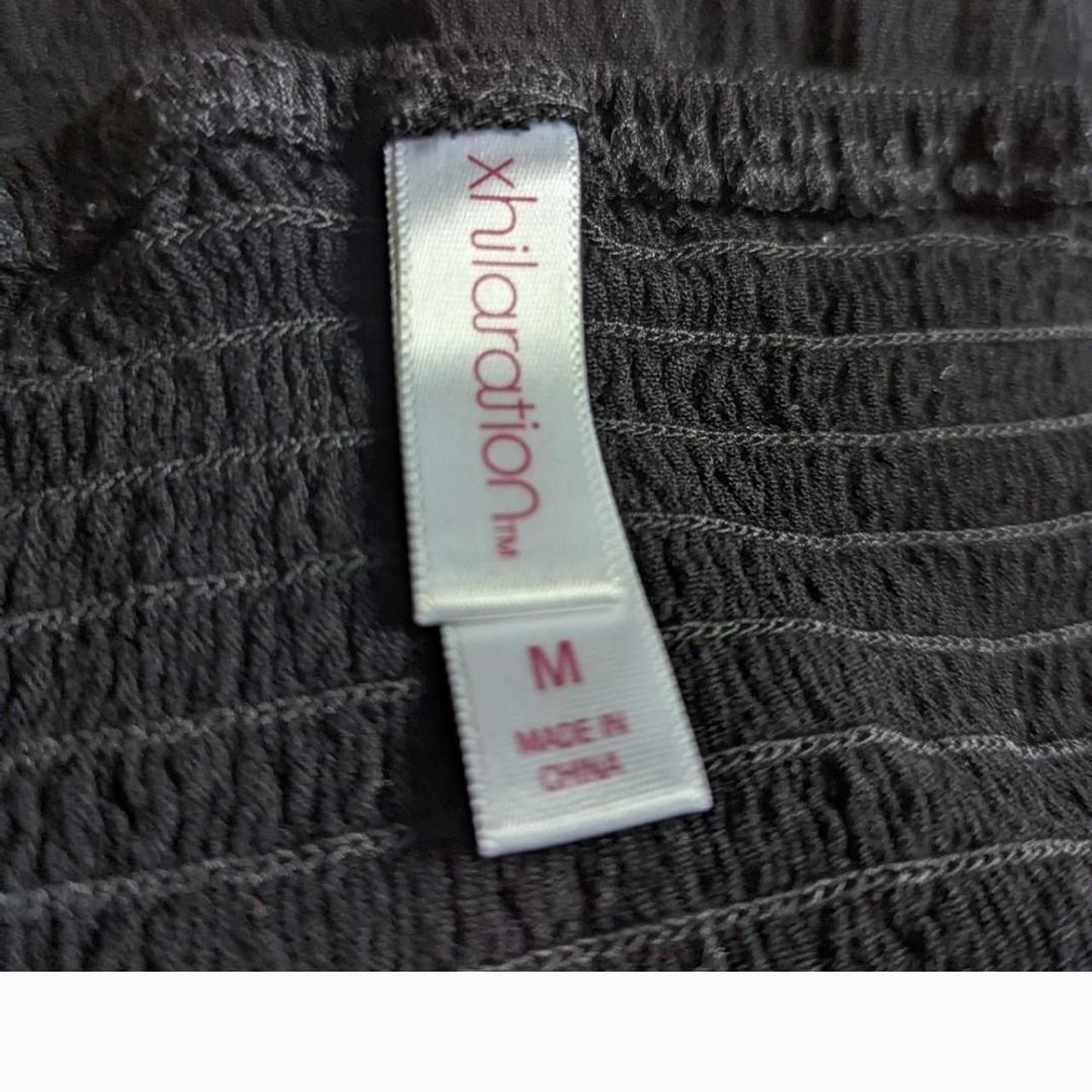 Xhilaration black lace and linen romper-SZ M - Depop