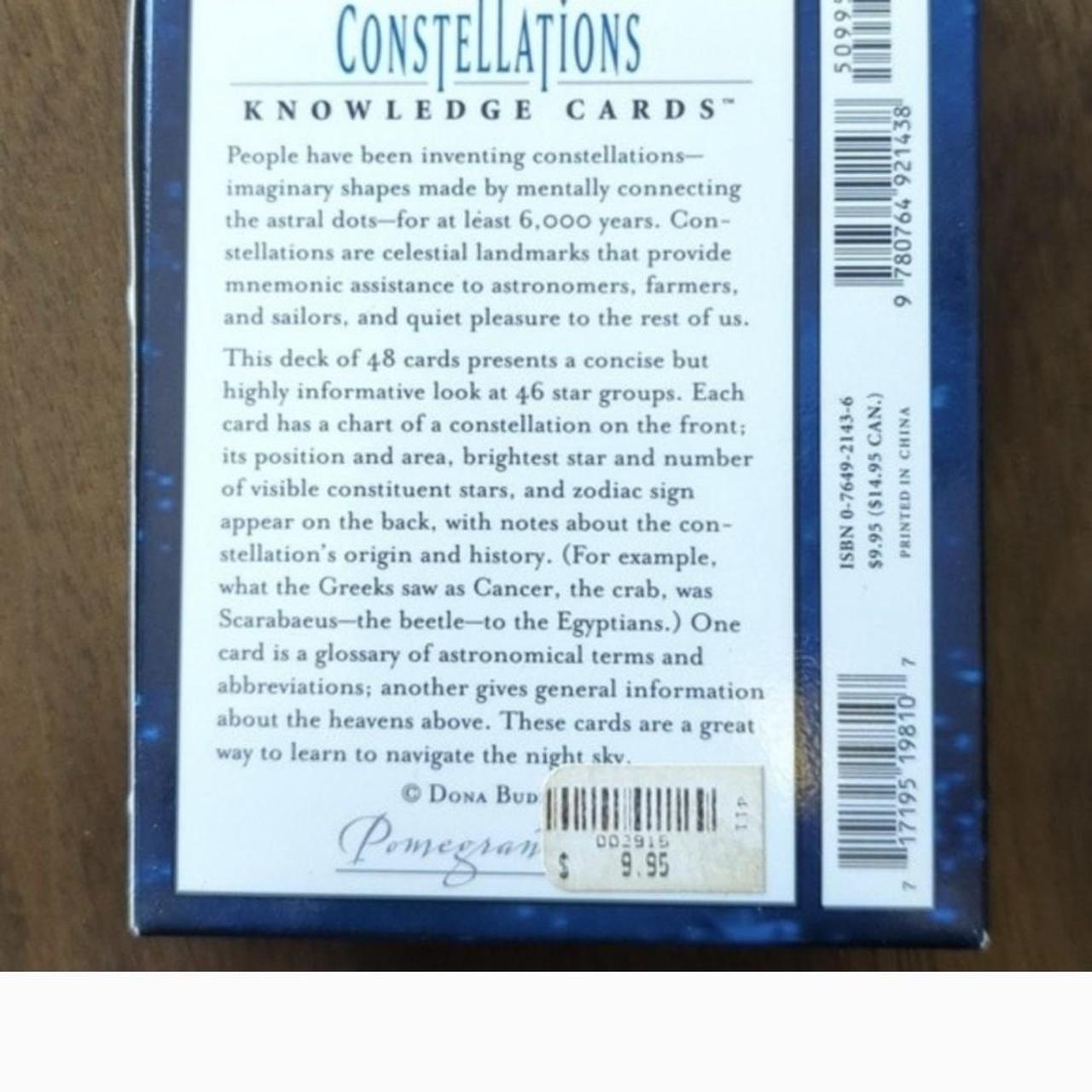 Constellation Knowledge Card Deck - Depop