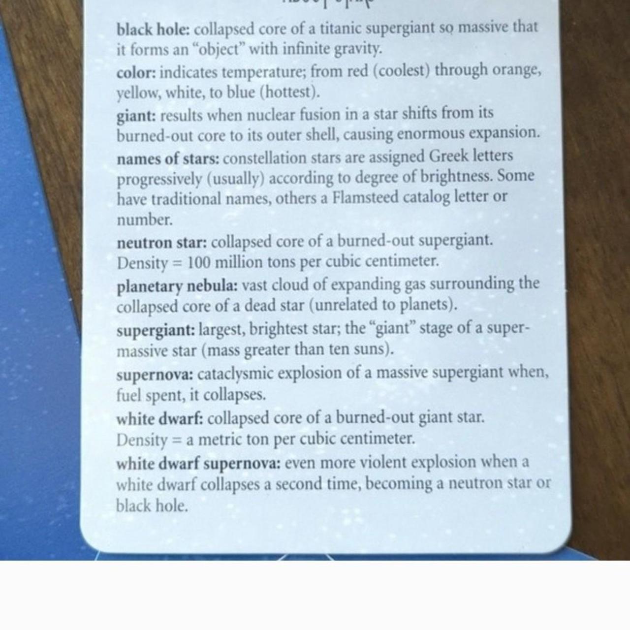 Constellation Knowledge Card Deck - Depop