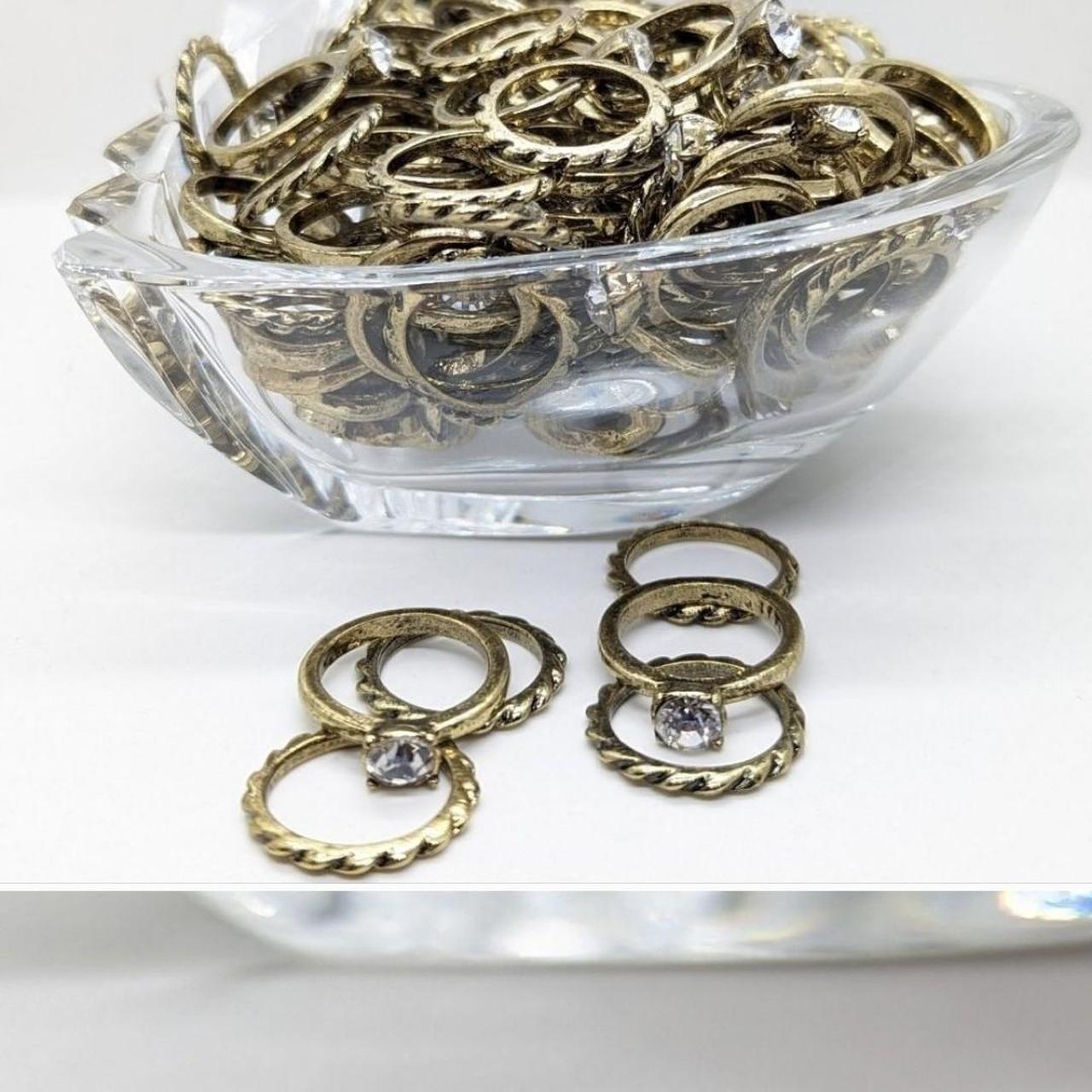 Gold Tone Rings Craft Bundle Lot-for crafting or... - Depop