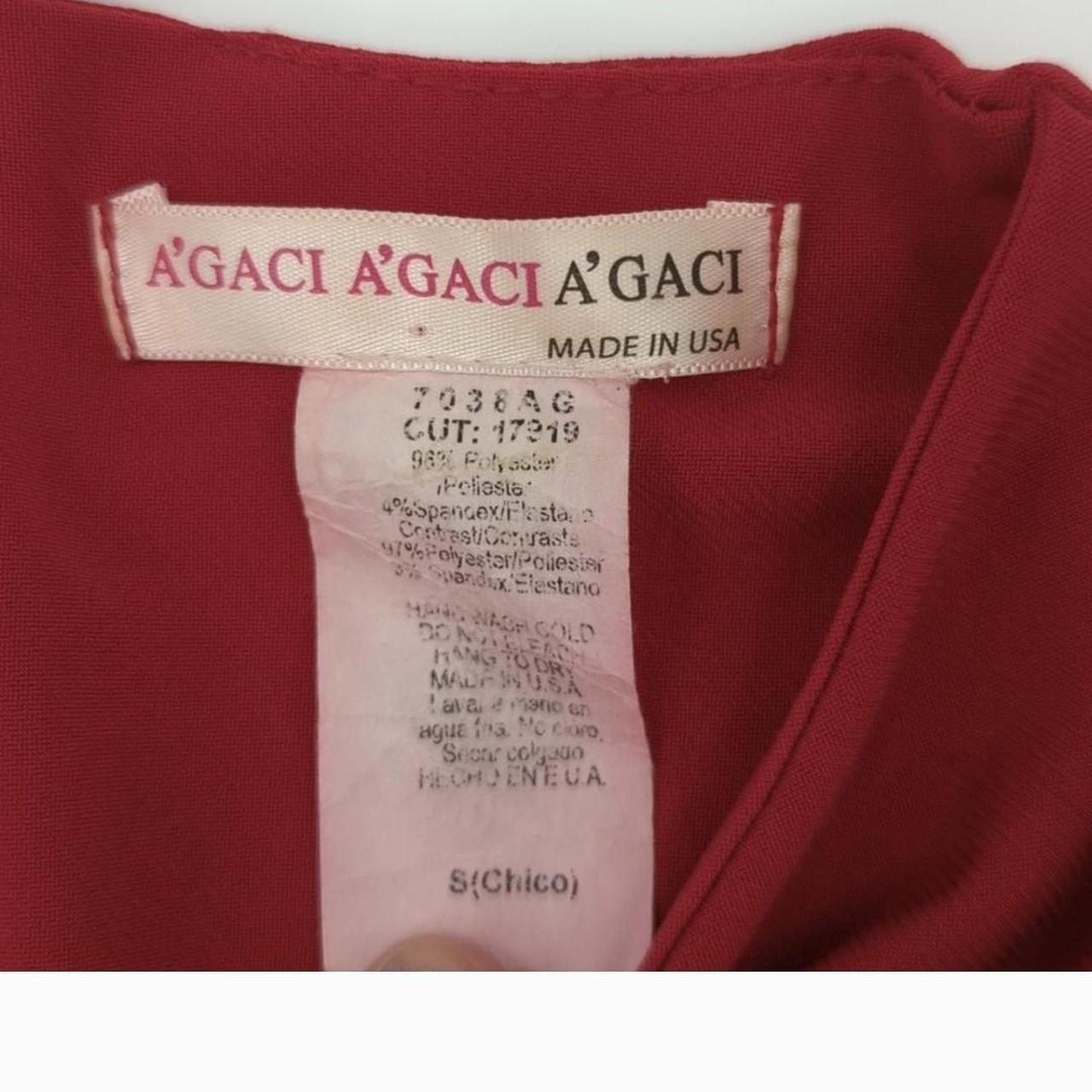 A’GACI Red Bodycon Asymmetrical Open Back Mesh... - Depop