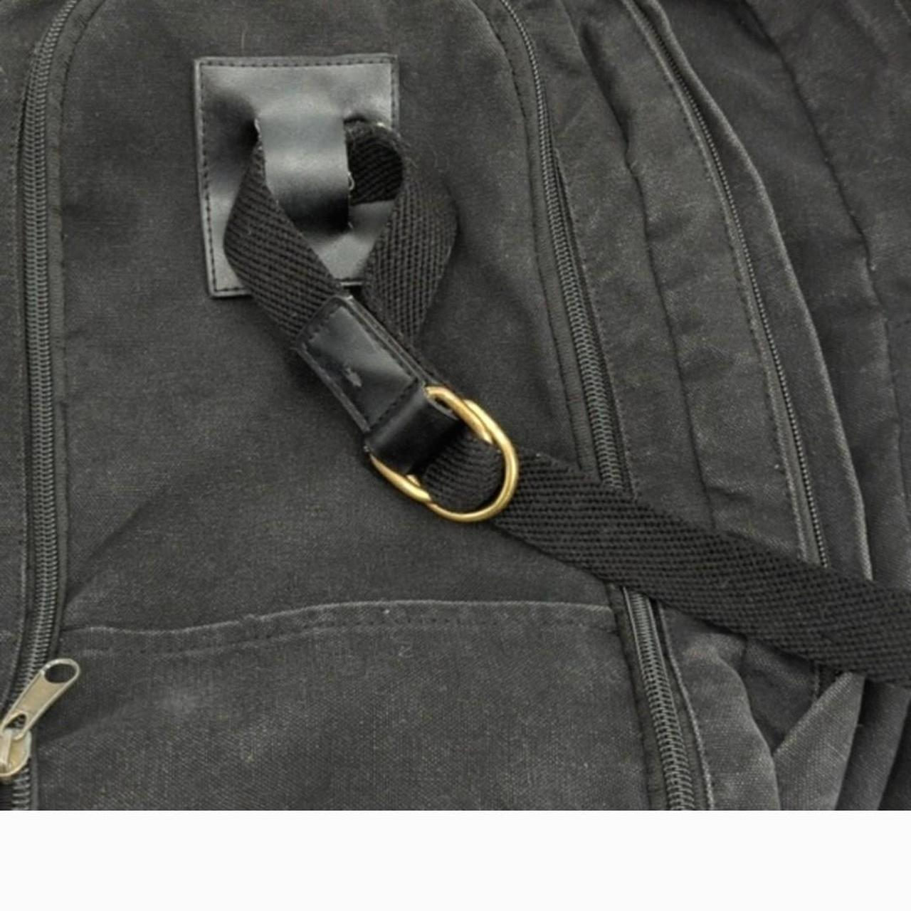 Canvas Basic Black Distressed Backpack-faded and... - Depop