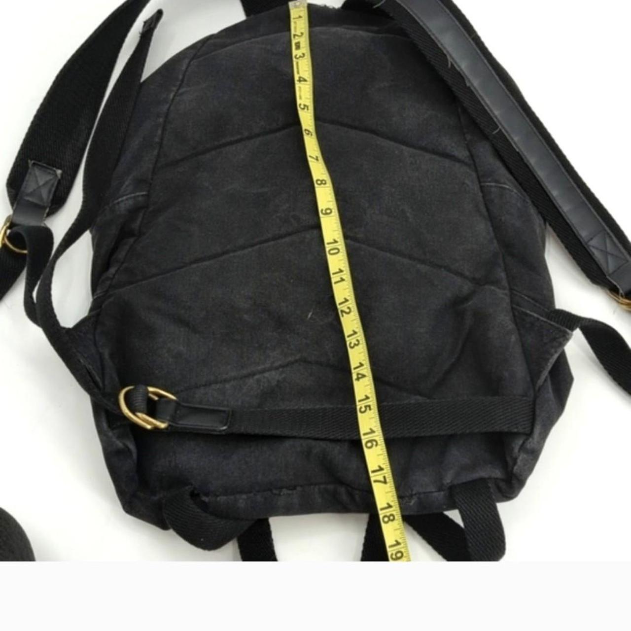 Canvas Basic Black Distressed Backpack-faded and... - Depop