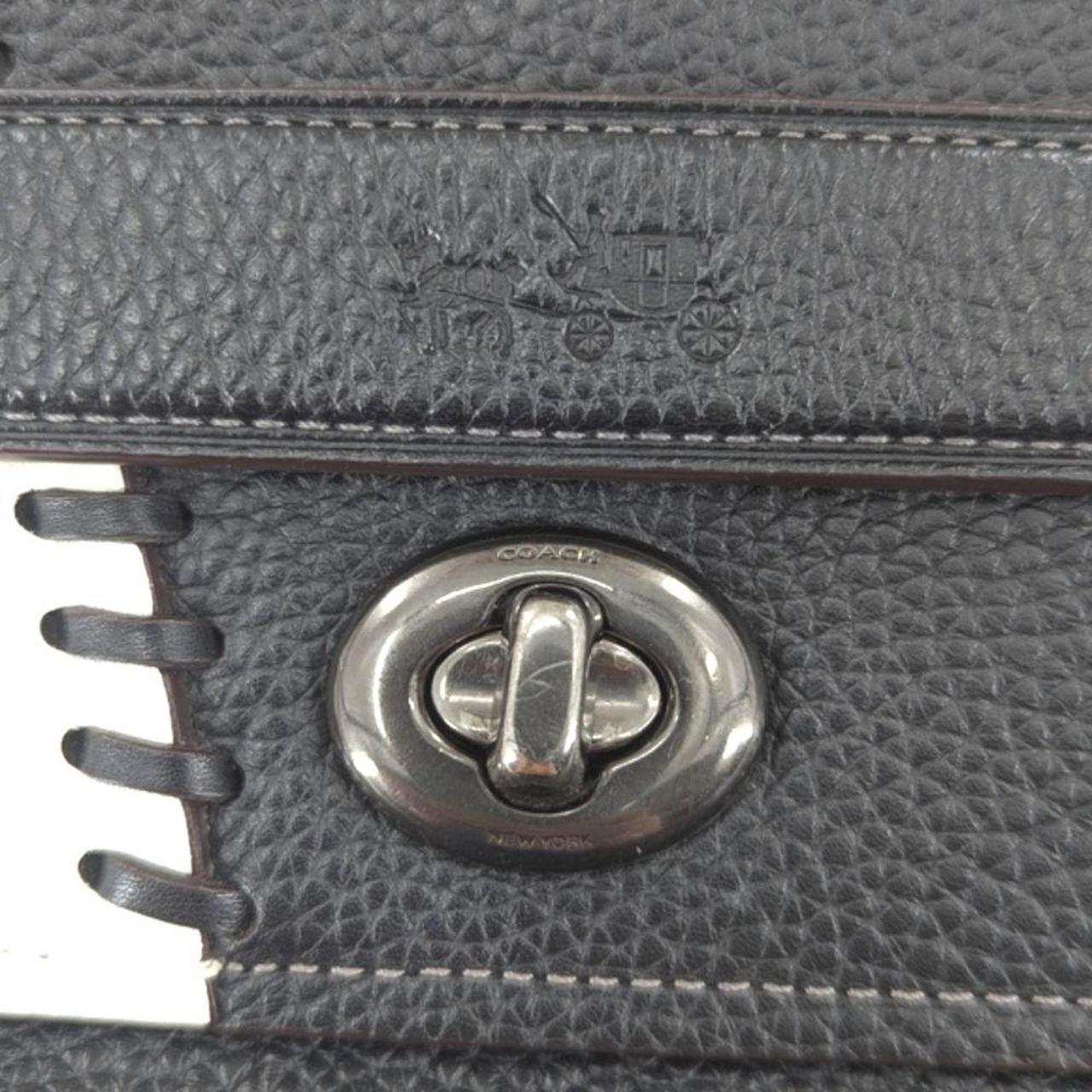 Coach Rip & Repair Stitched Black and White... - Depop