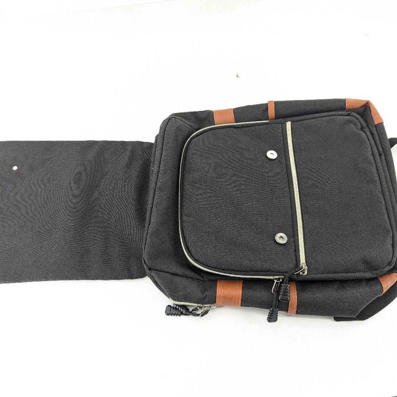 Modoker Vintage Look Black Laptop Backpack Bag With... - Depop