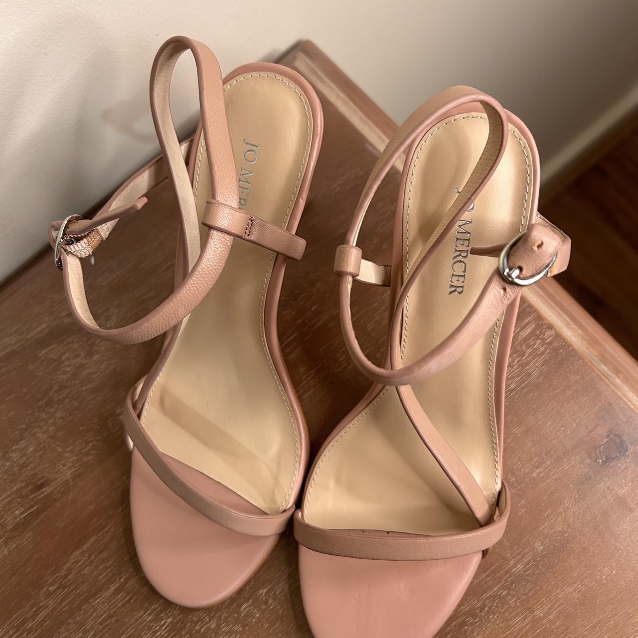 Jo Mercer blush pink leather sandals with stiletto... - Depop