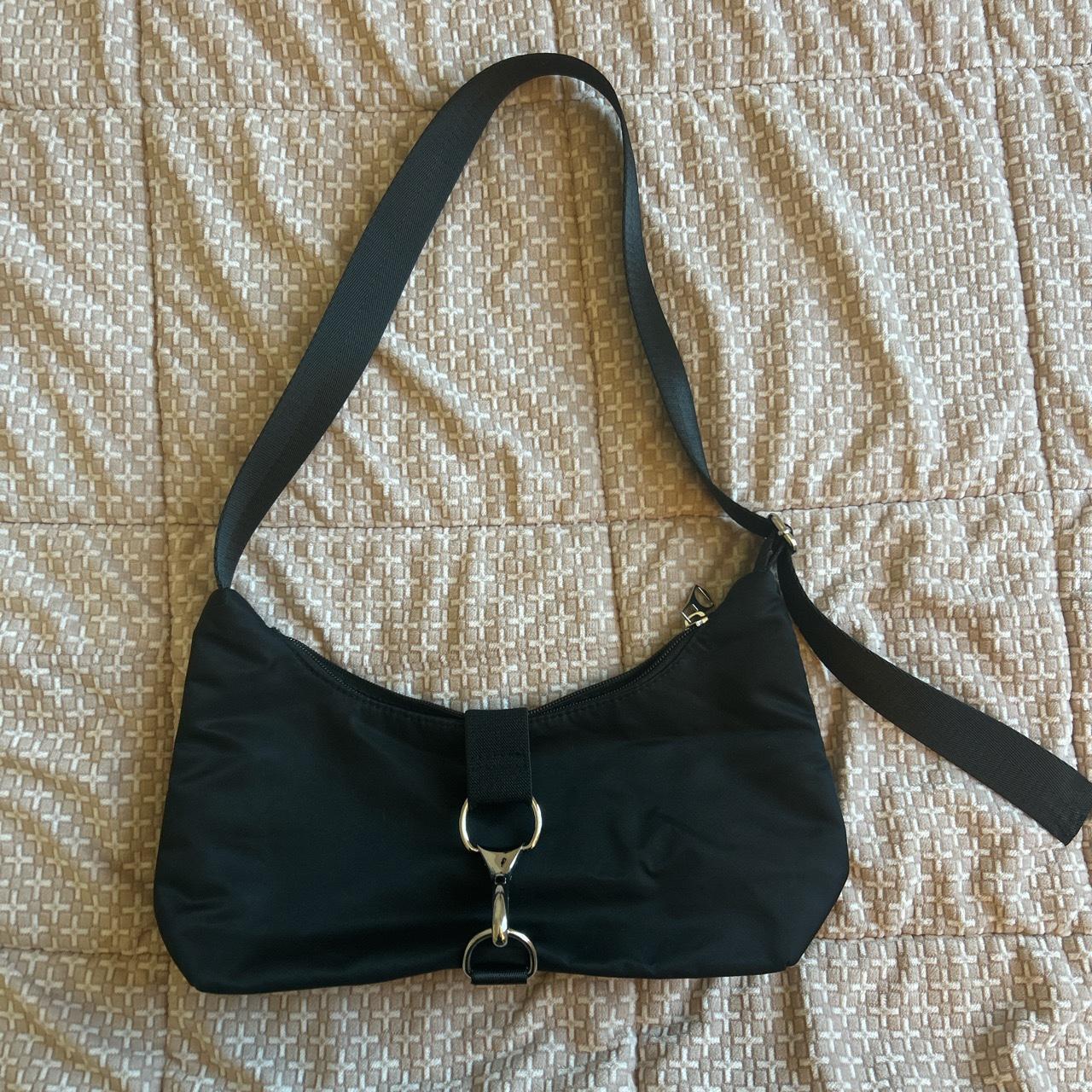 Weekday nylon shoulder bag with zipper and metal... - Depop
