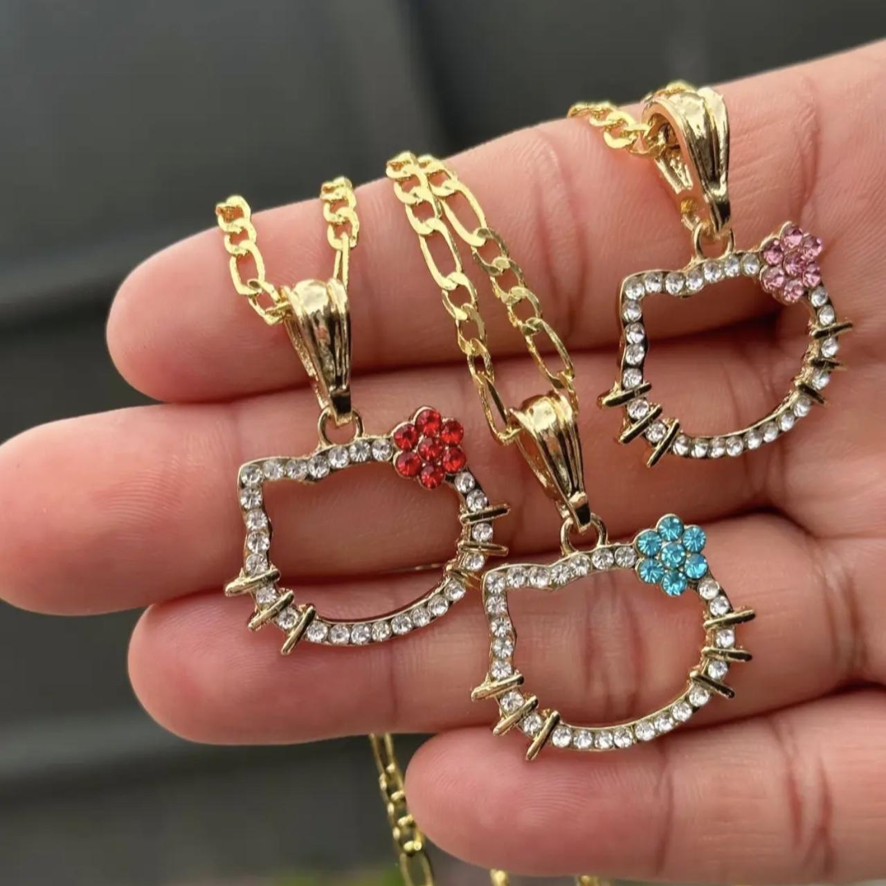 - Hello Kitty gold filled necklaces 🩷 - Perfect for... - Depop