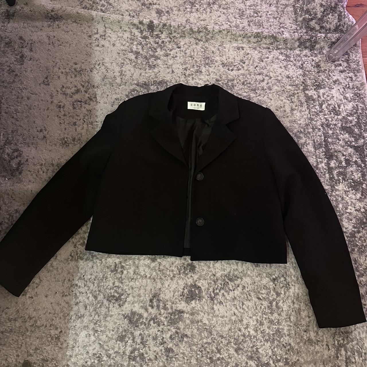 Korean Brand Como cropped blazer Has padded... - Depop
