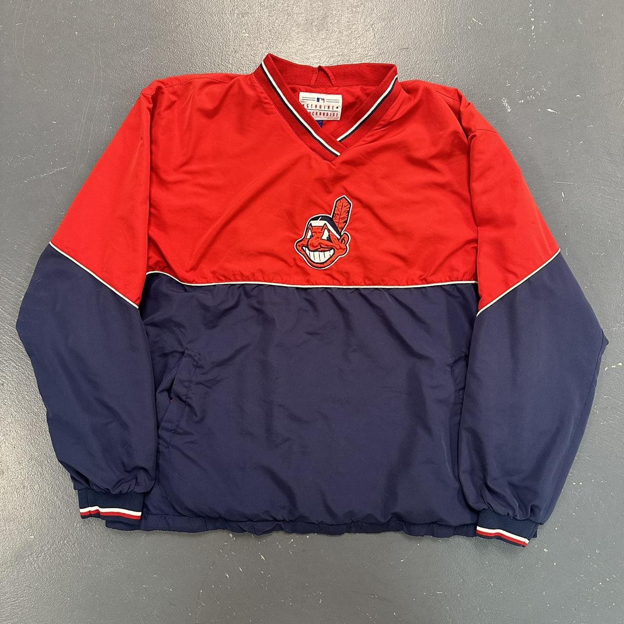 Vintage Cleveland Indians Chief Wahoo Jacket Size XL... - Depop