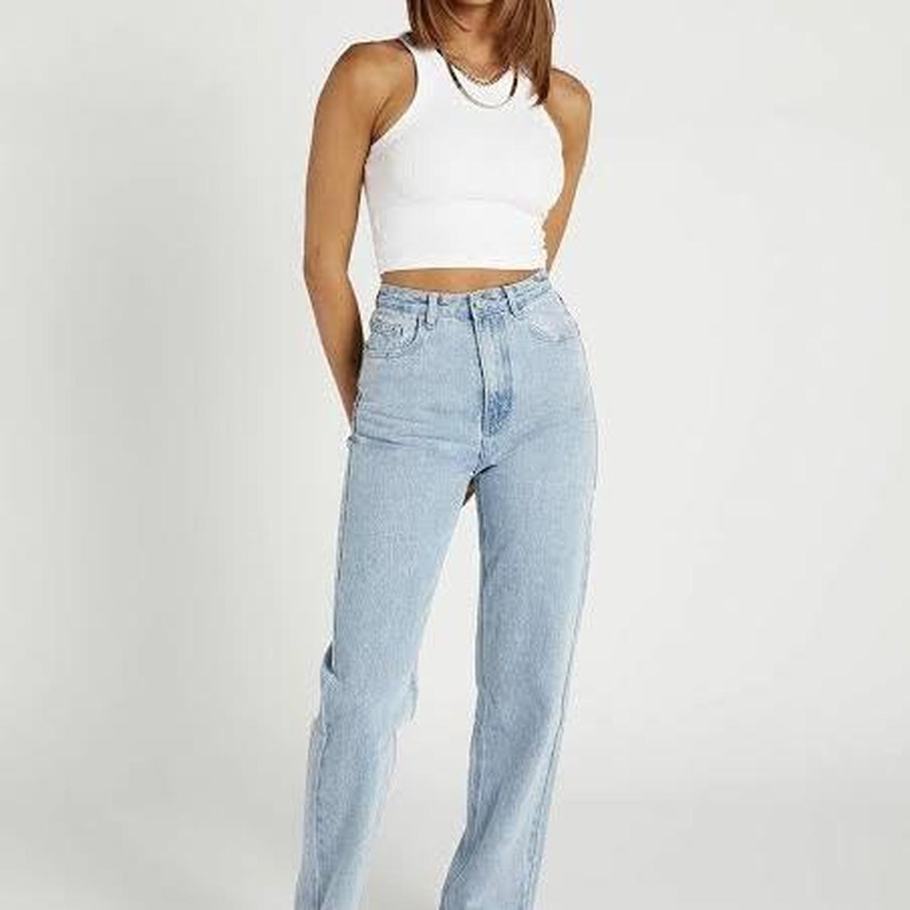 DISSH Mari Mom Jean. Light blue wash. Size 14, never... | Depop