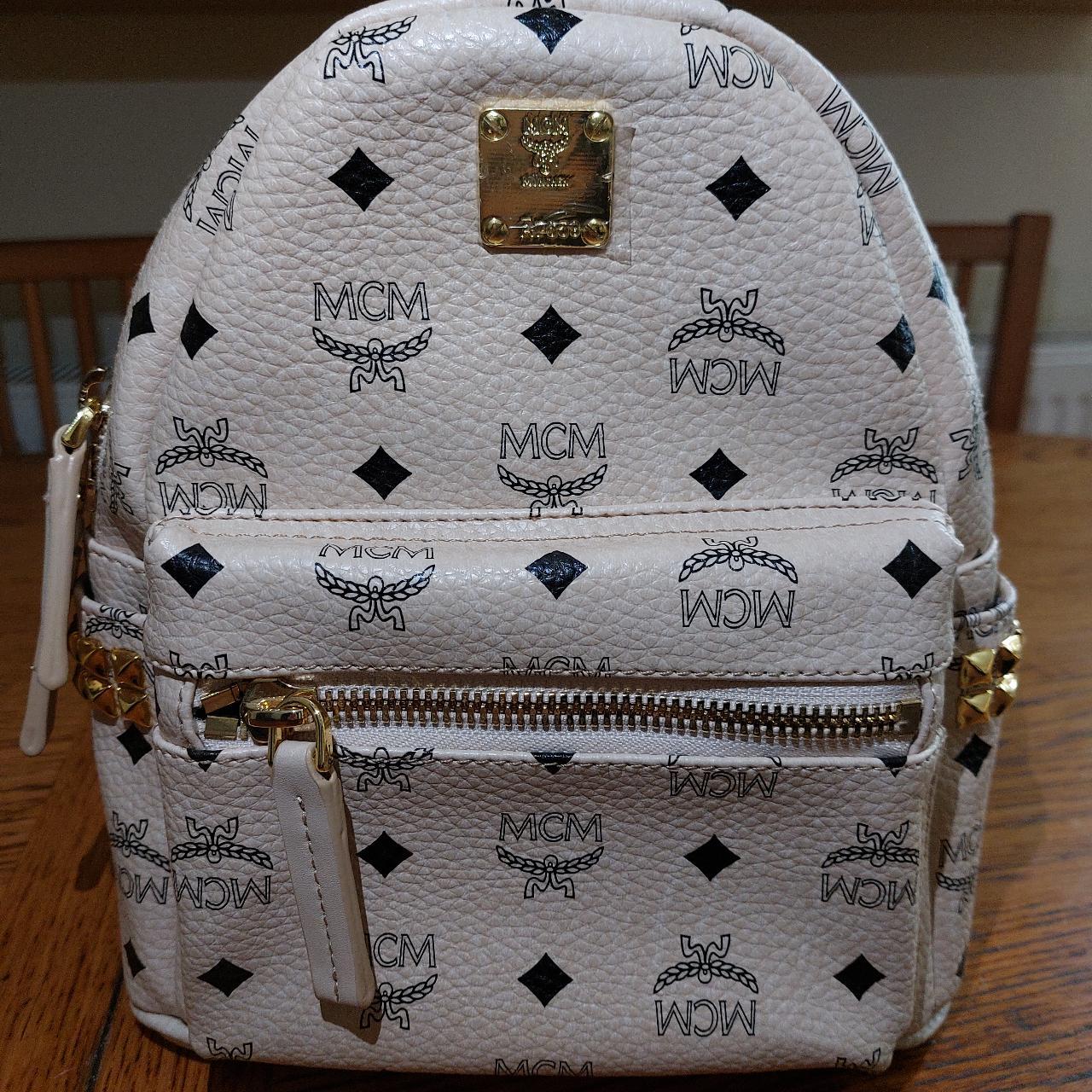 MCM Stark Side Studs Small Backpack in... - Depop