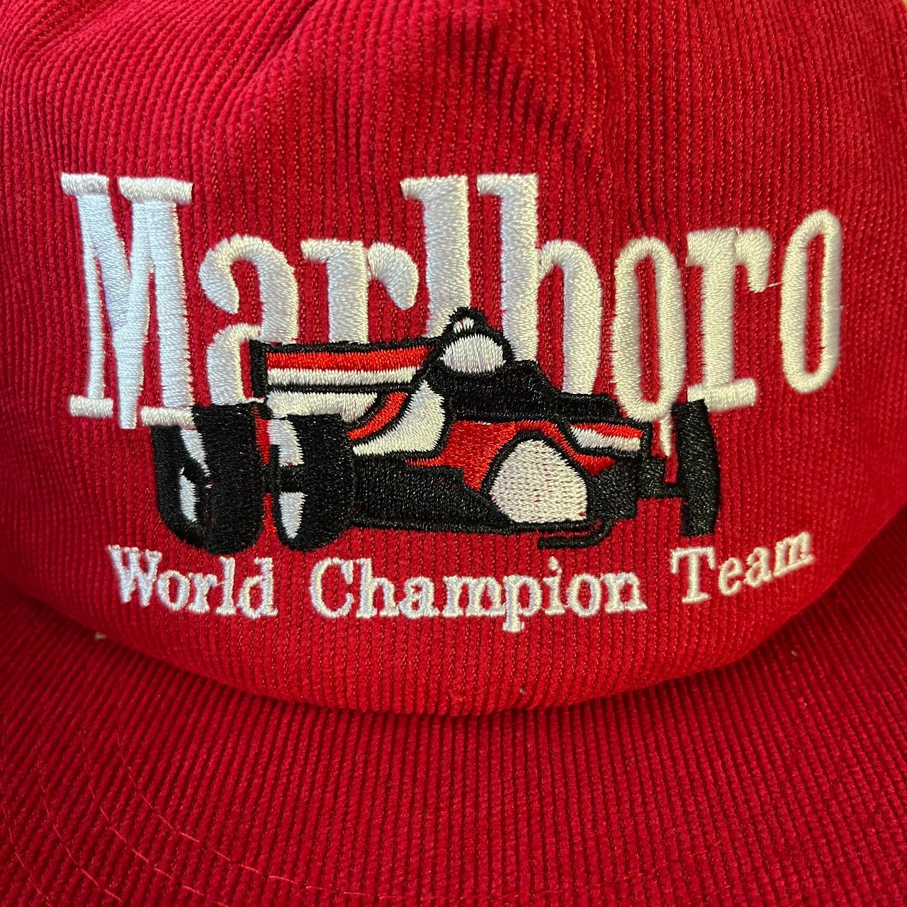 Marlboro World Champion Team Corduroy Snapback Hat... - Depop