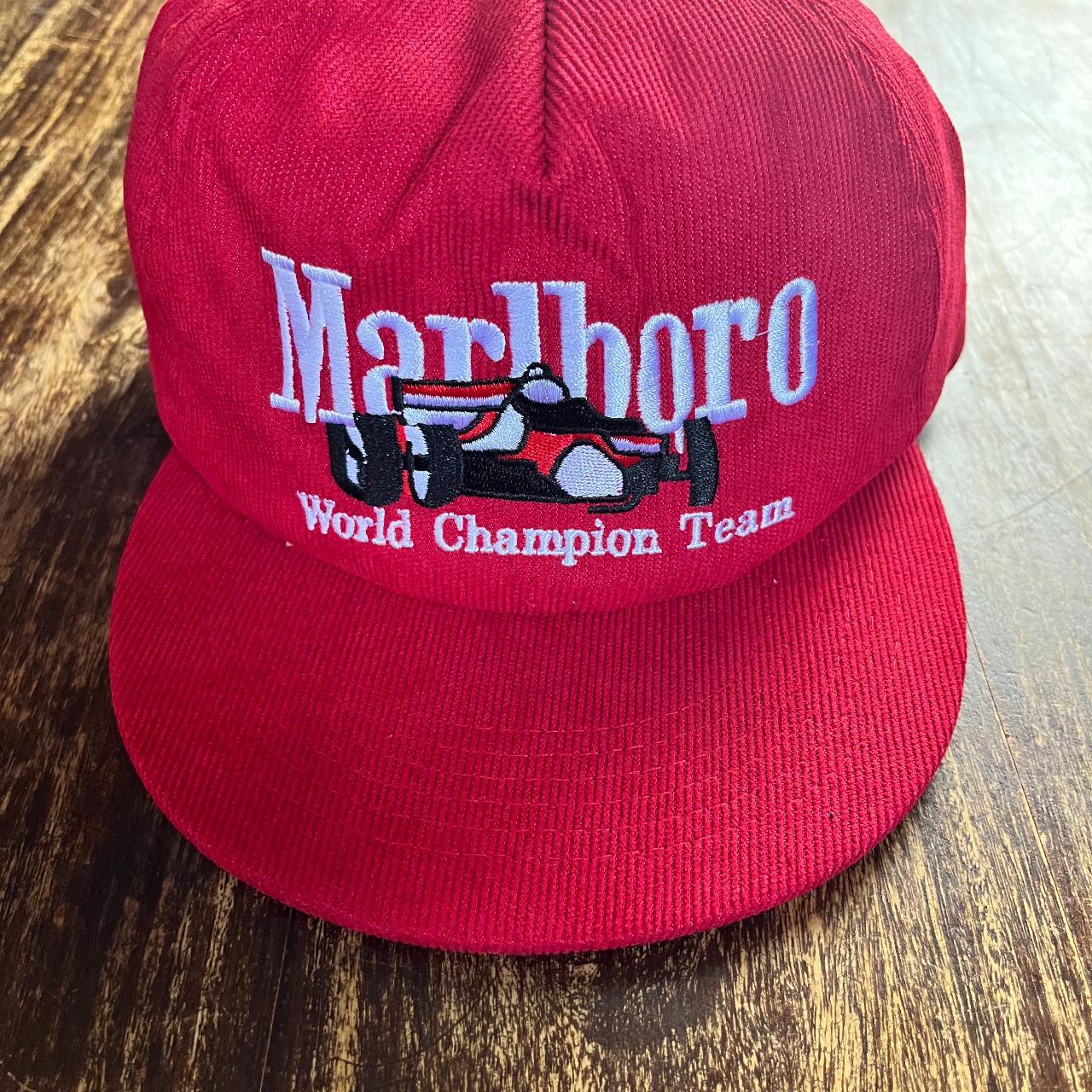Marlboro World Champion Team Corduroy Snapback Hat... - Depop