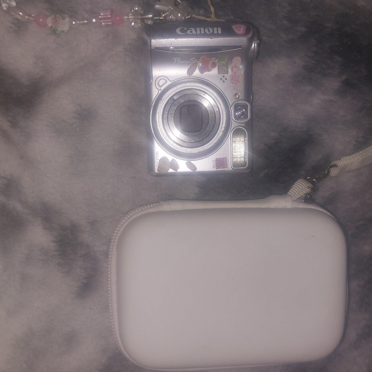 Y2K Silver Canon Powershot A540 digital camera with... | Depop