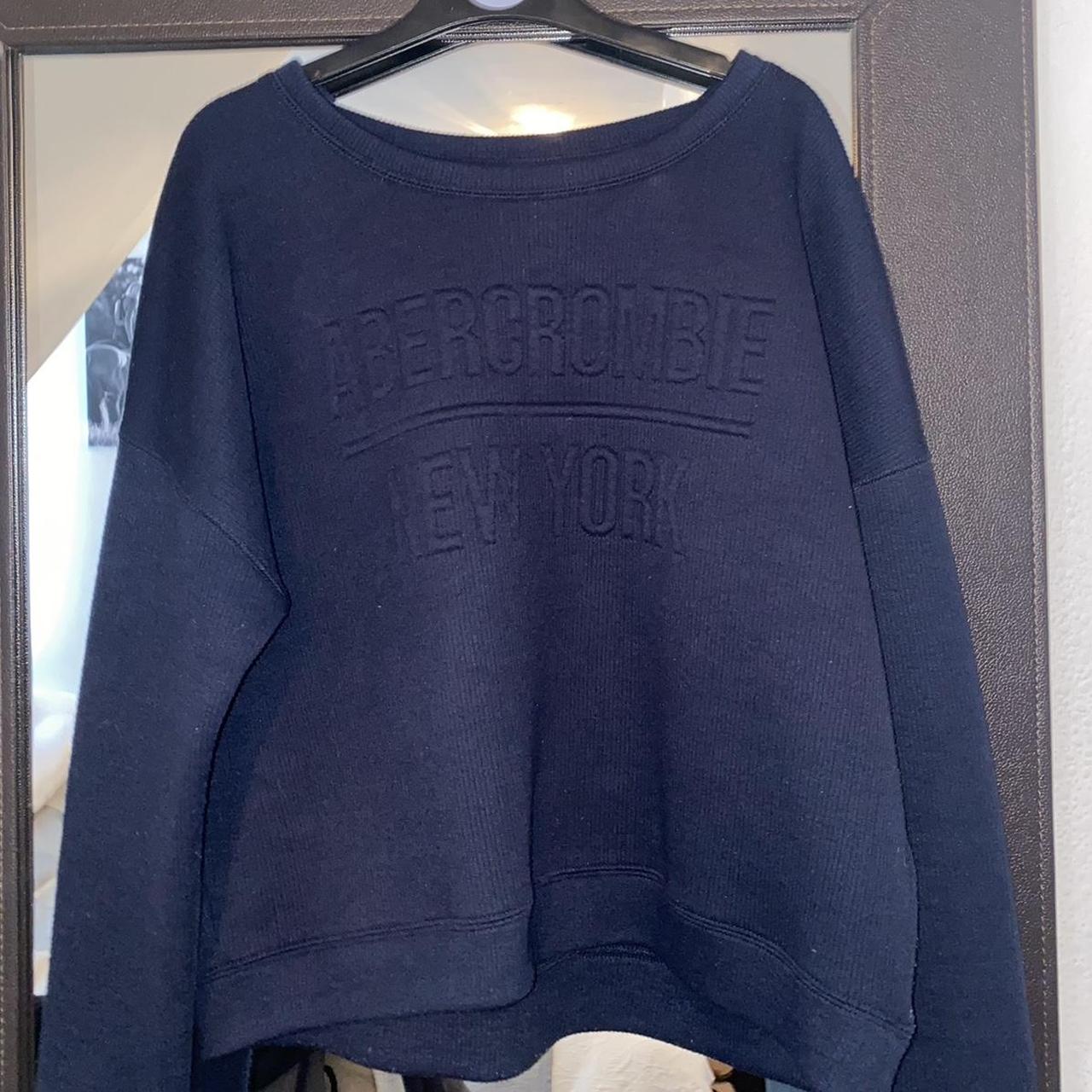 Abercrombie & Fitch Women's Navy Jumper | Depop Abercrombie & Fitch Women's Navy Jumper | Depop