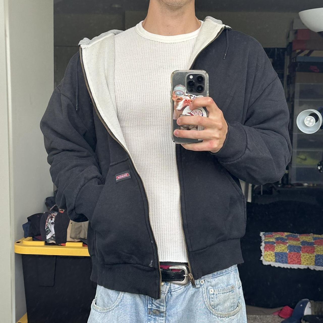 Vintage 00s Dickies Thrashed Waffle Thermal Lined... - Depop