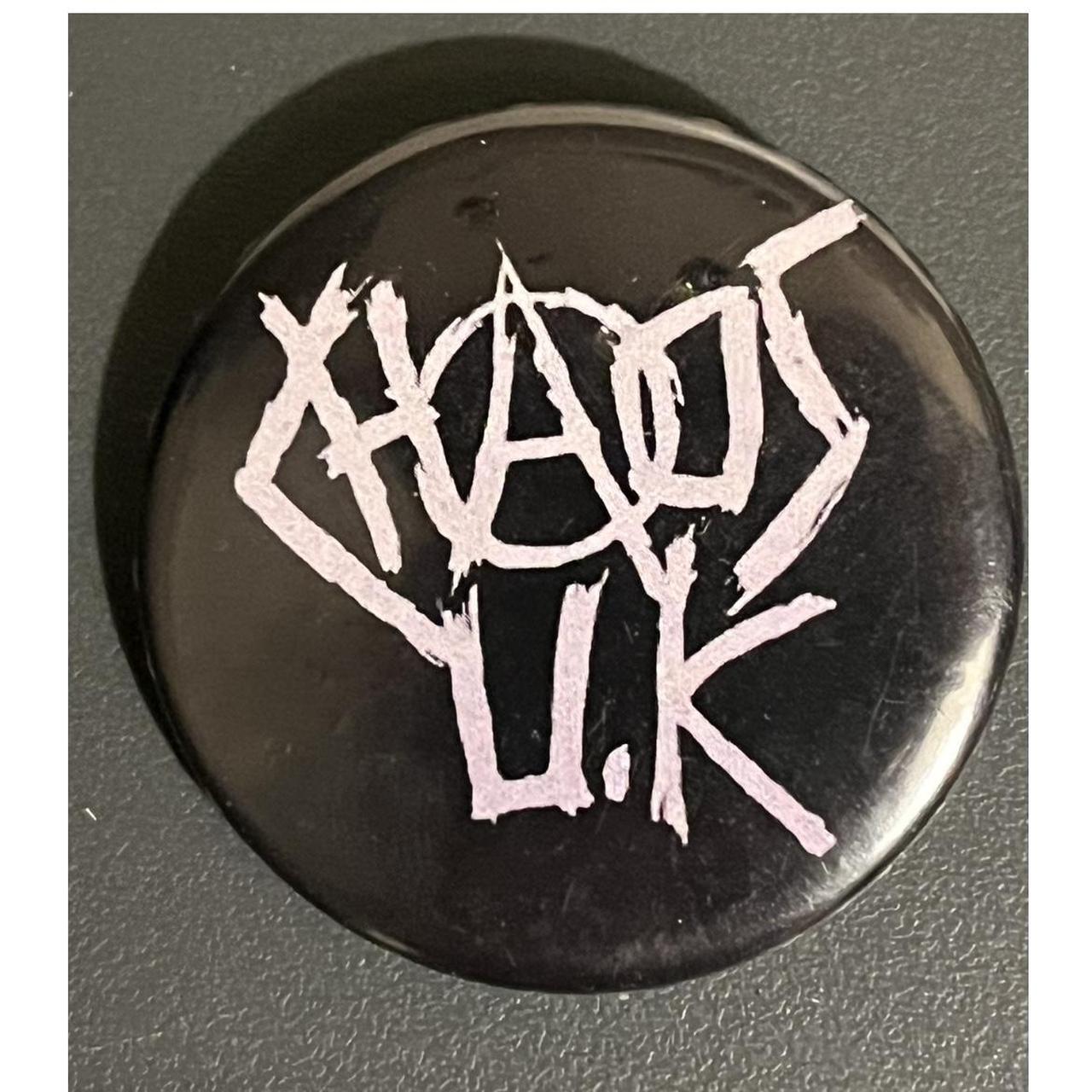 1.25" CHAOS UK #punkbadge - Legendary UK82 punk band... - Depop