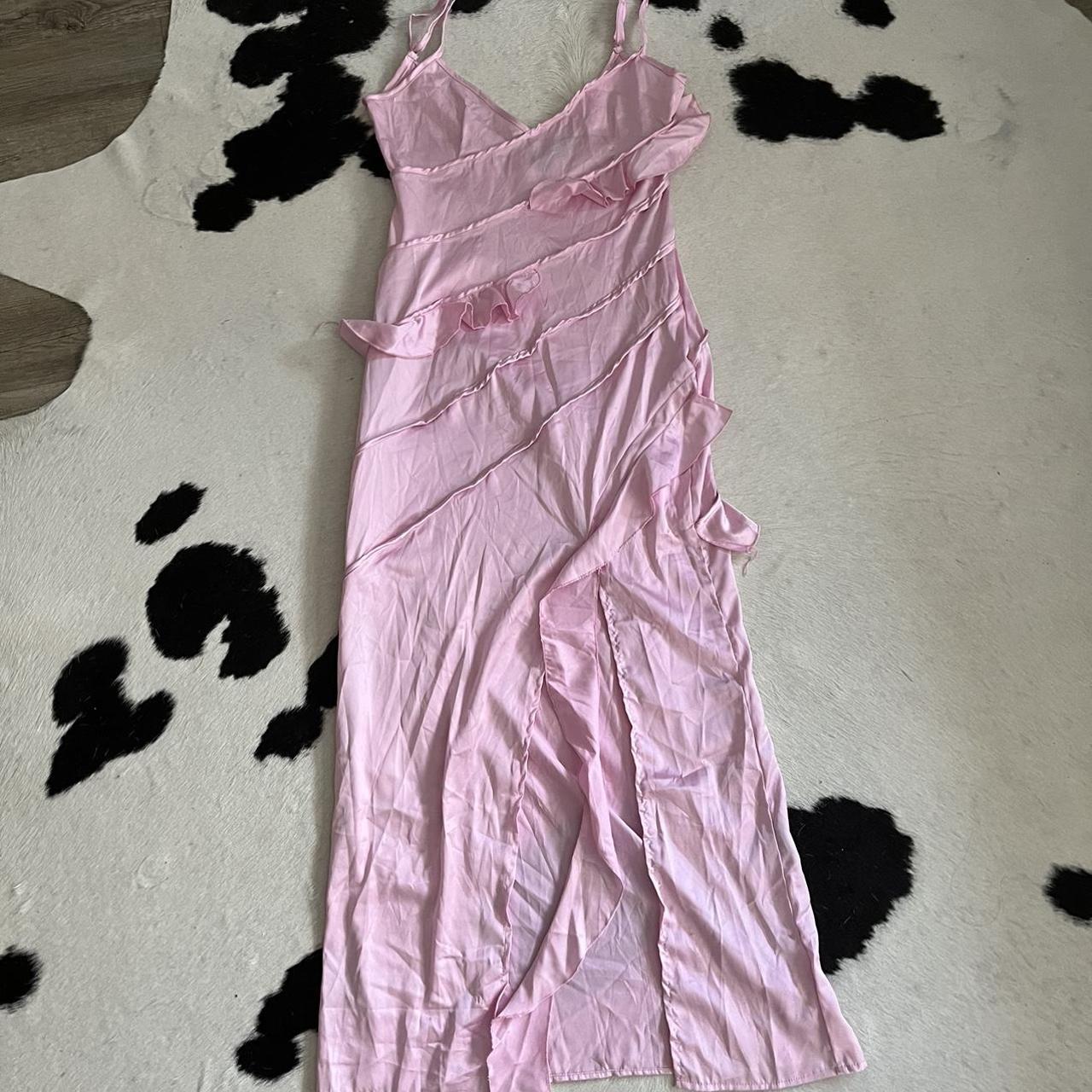 Cute pink glam dress Size : xs/S Non stretchy... - Depop