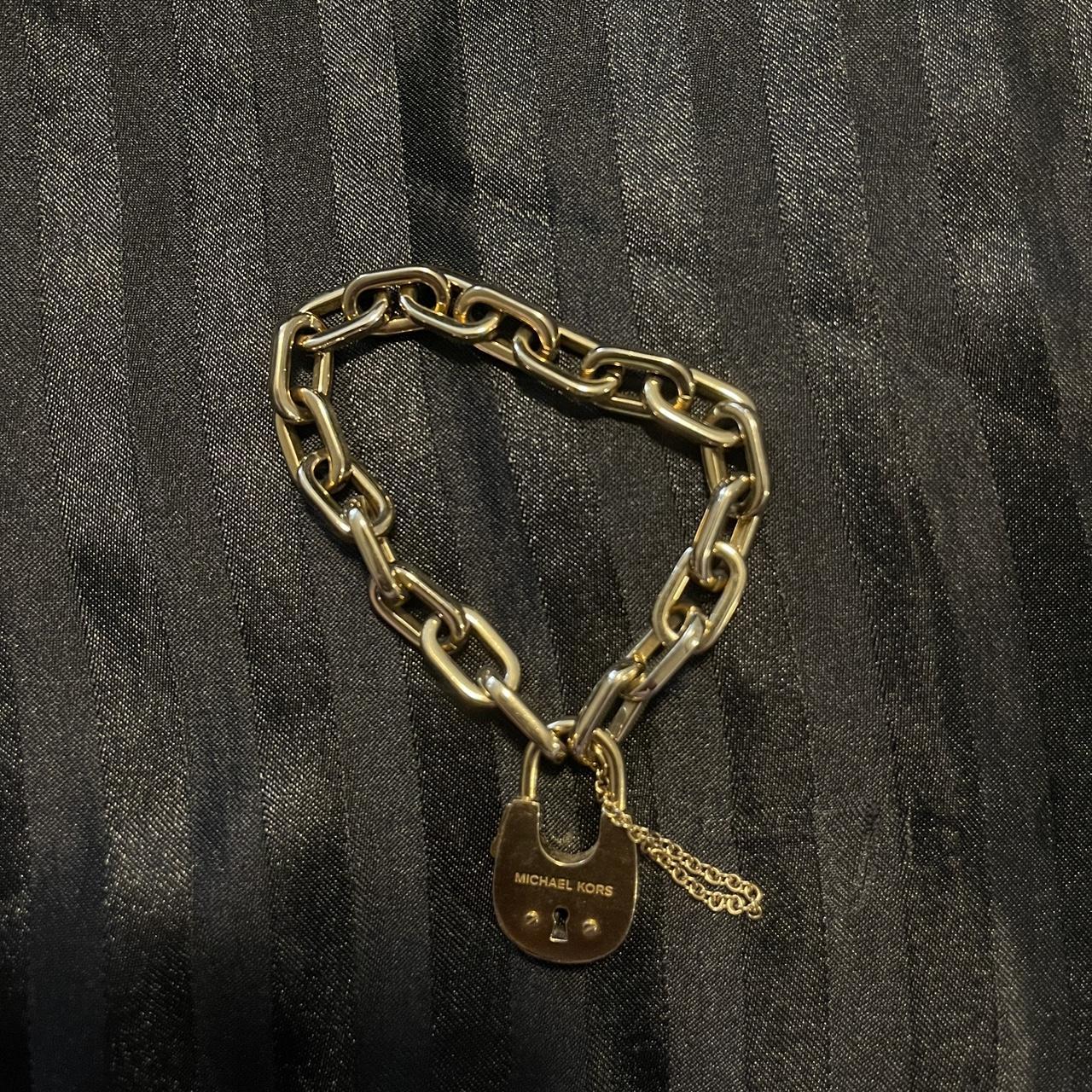 Michael Kors Chain lock bracelet Gold Originally $125 - Depop