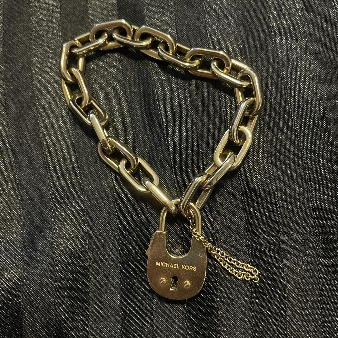 Michael Kors Chain lock bracelet Gold Originally $125 - Depop