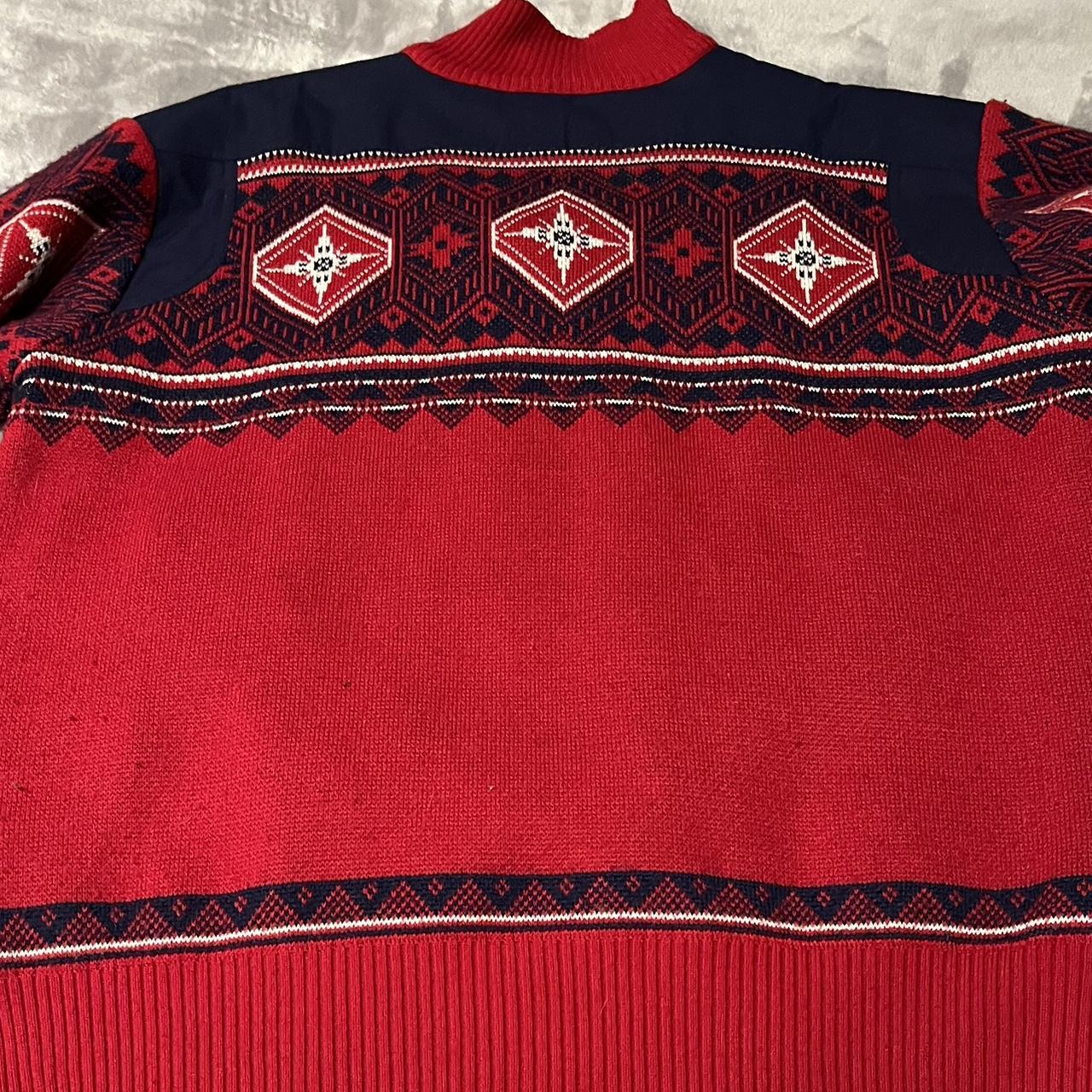 Spyder 1/4 Zip Ski Sweater. Men's Size Large. Red,... - Depop