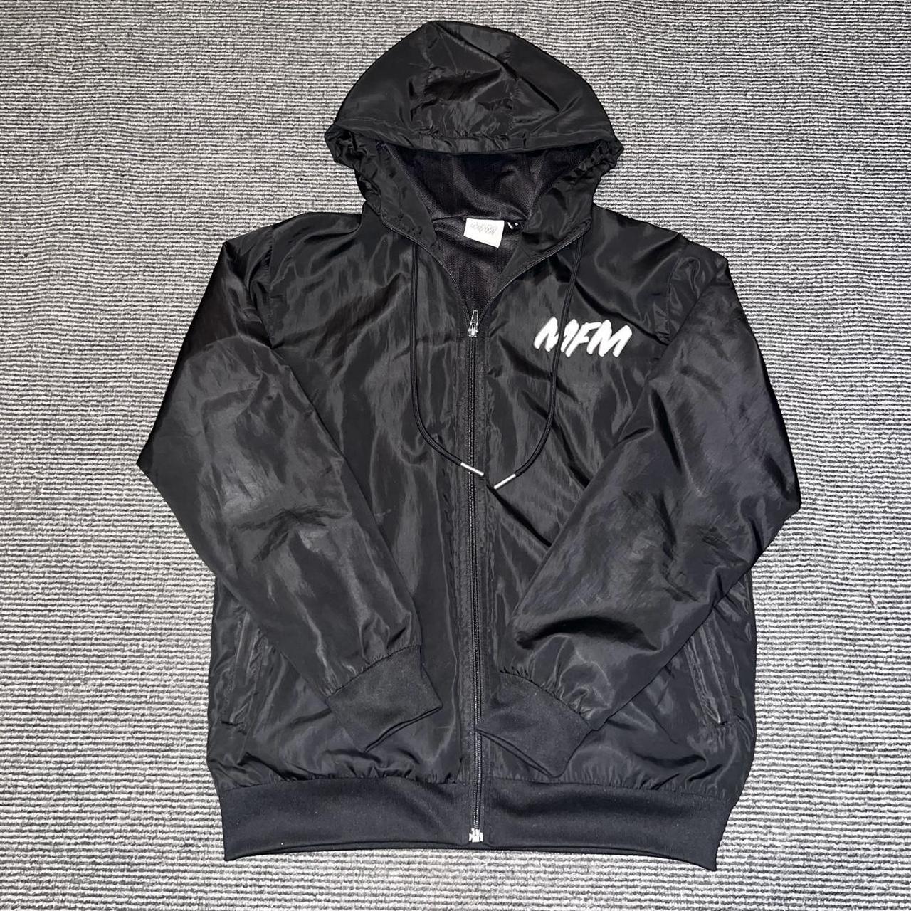 Black & white (Mindset For Mulli) windbreaker... - Depop