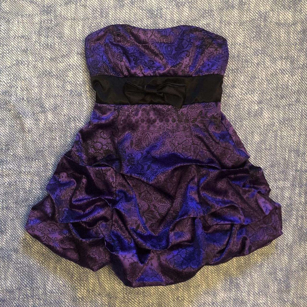 Ruby Rox strapless dress with bow. Zips and ties in... - Depop