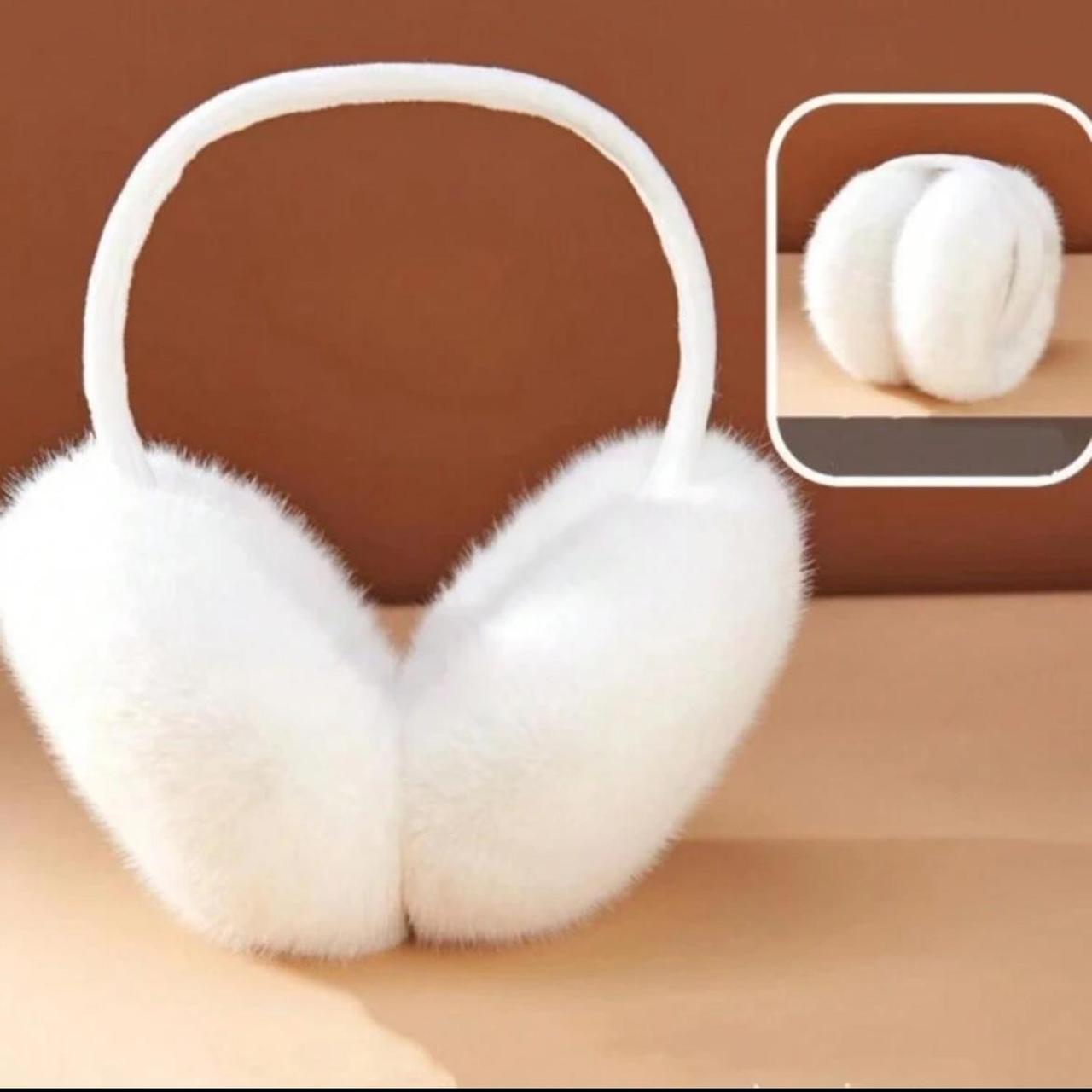 White snow ear mufs! Worn once super cute and they... - Depop