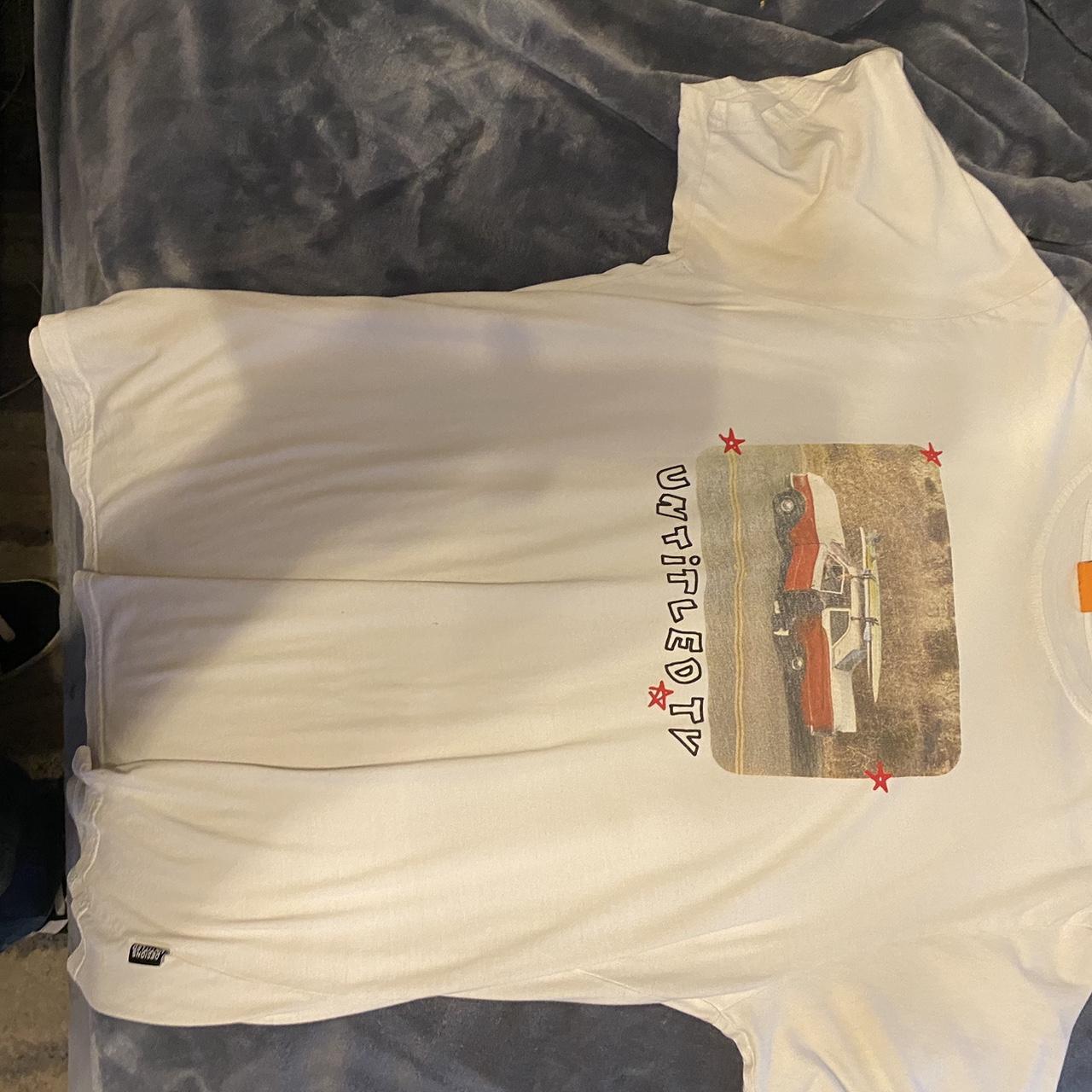 White vintage car graphic tee t-shirt. - Depop