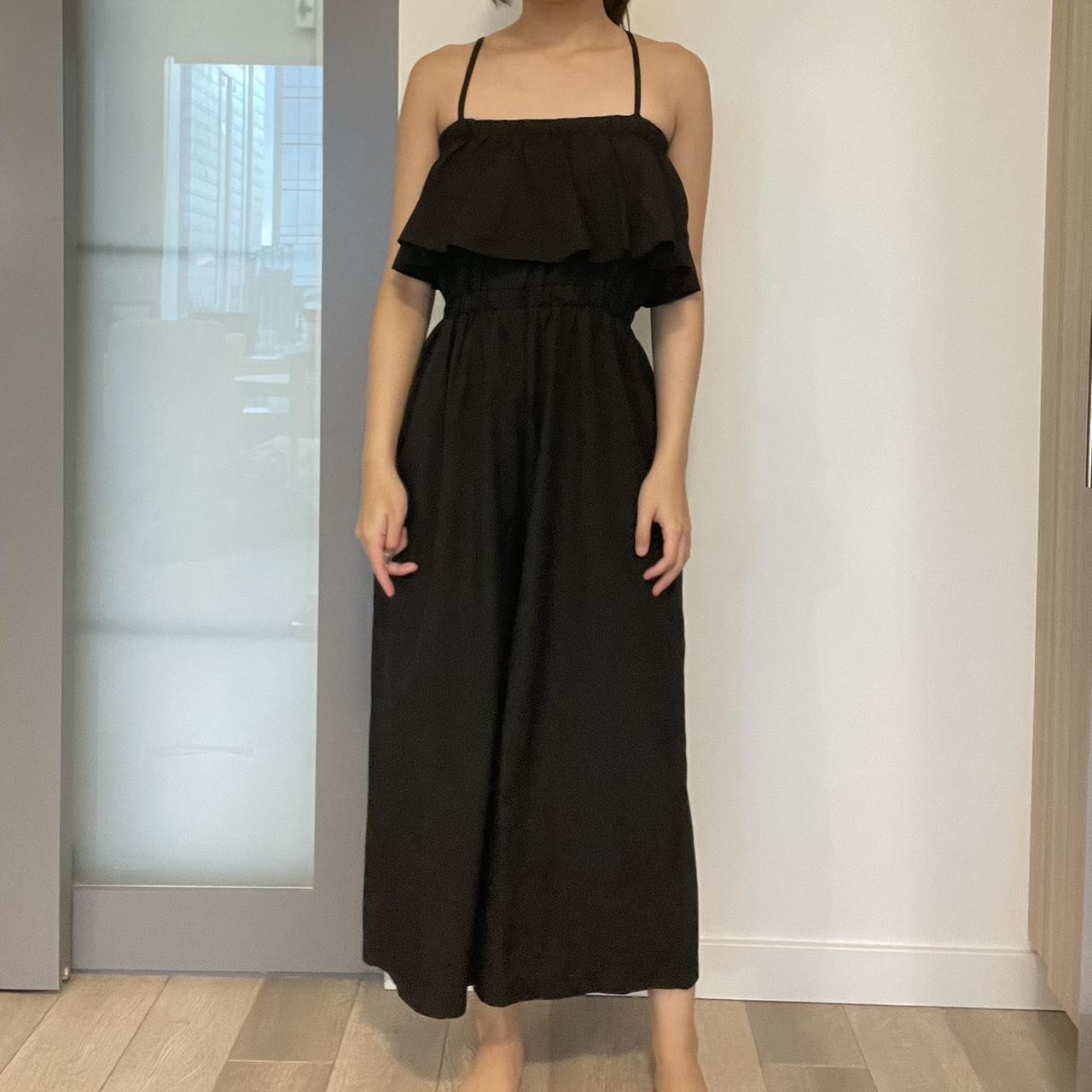 Black Ruffle Jumpsuit Local Brand - Depop