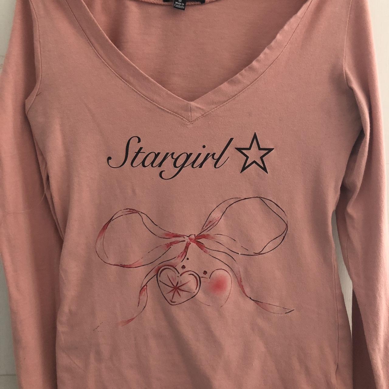 Star girl pink bow long sleeve size... - Depop