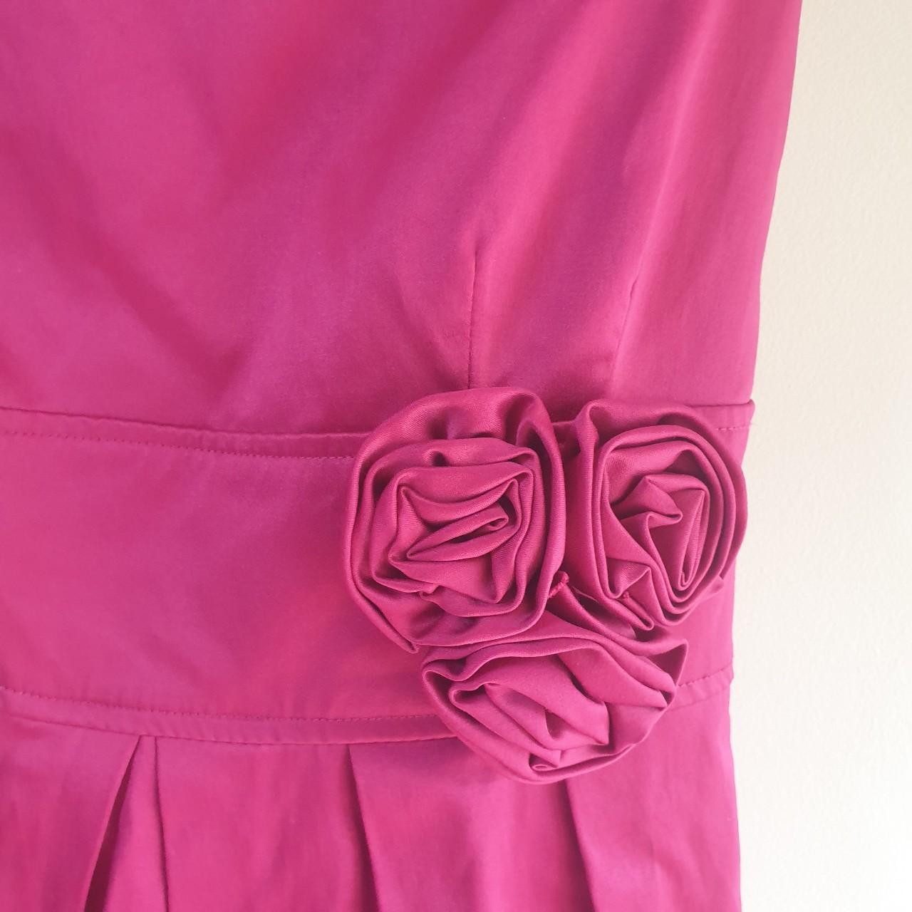 Fushcia Rosette Dress Pre-loved, ex-musical theatre... - Depop