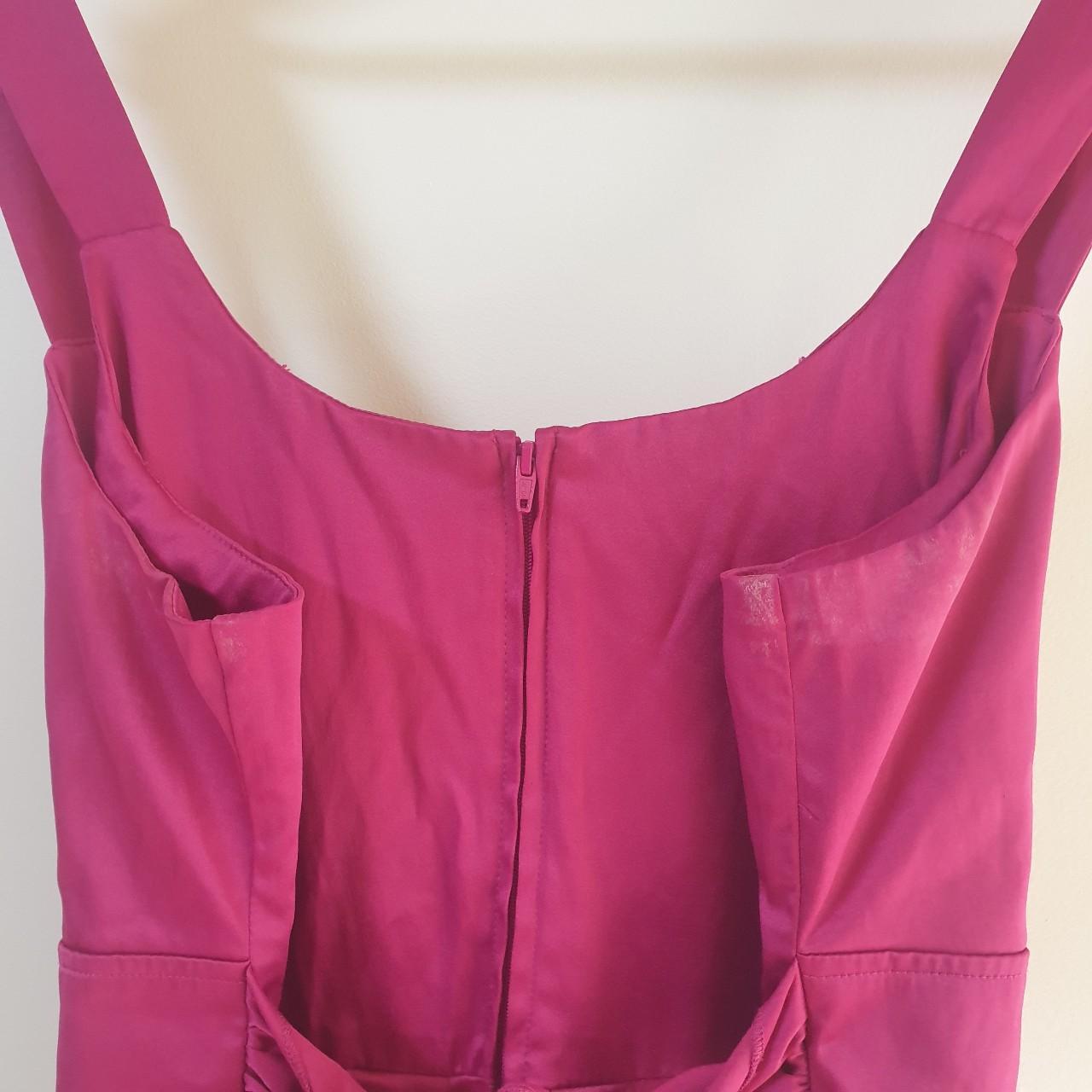 Fushcia Rosette Dress Pre-loved, ex-musical theatre... - Depop