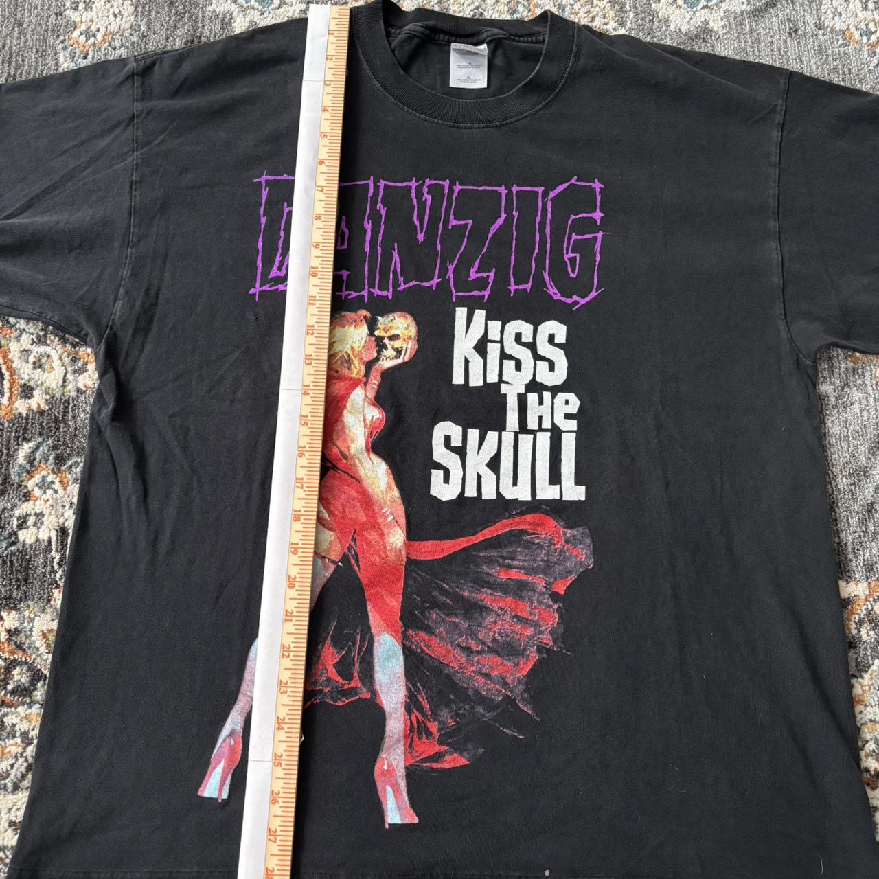 2002 Danzig Kiss the Skull Tour T shirt XL black... | Depop
