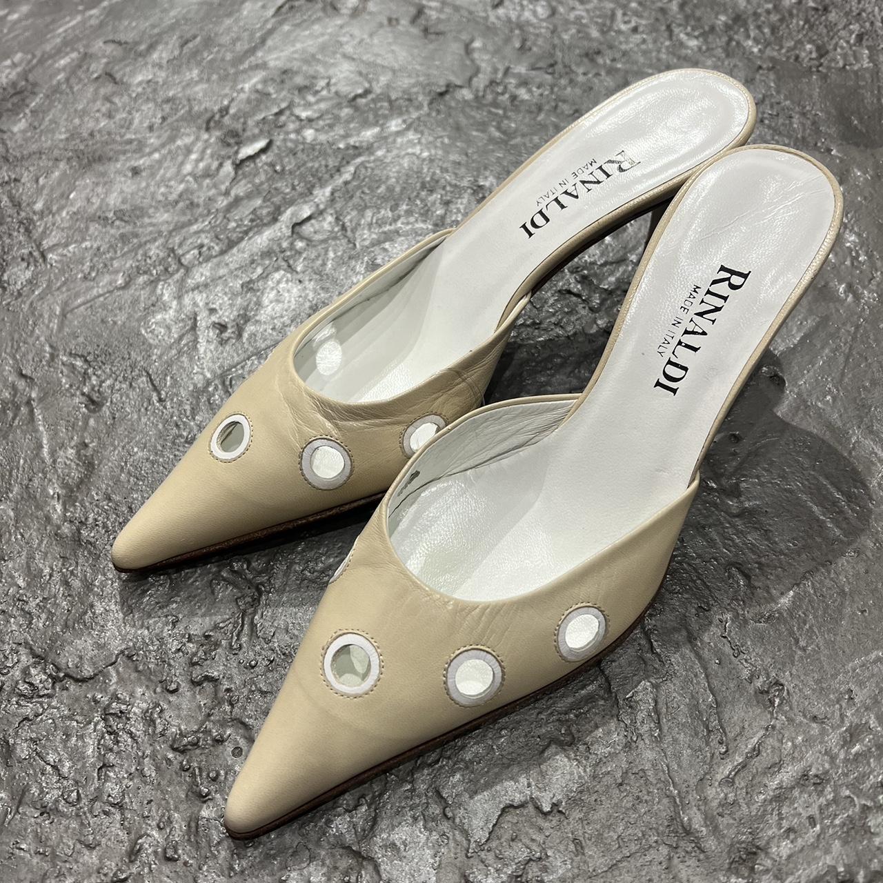 Marina Rinaldi leather kitten heels Excellent... - Depop