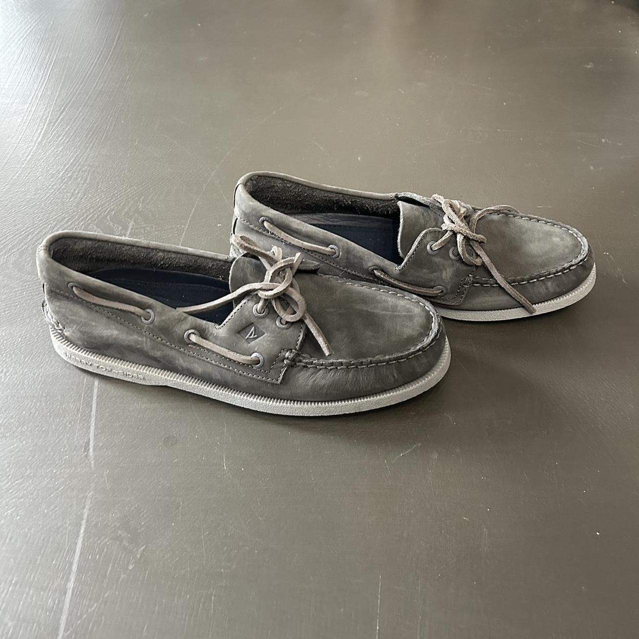 Sperry Top-Sider Men’s Grey Suede Loafers -... - Depop