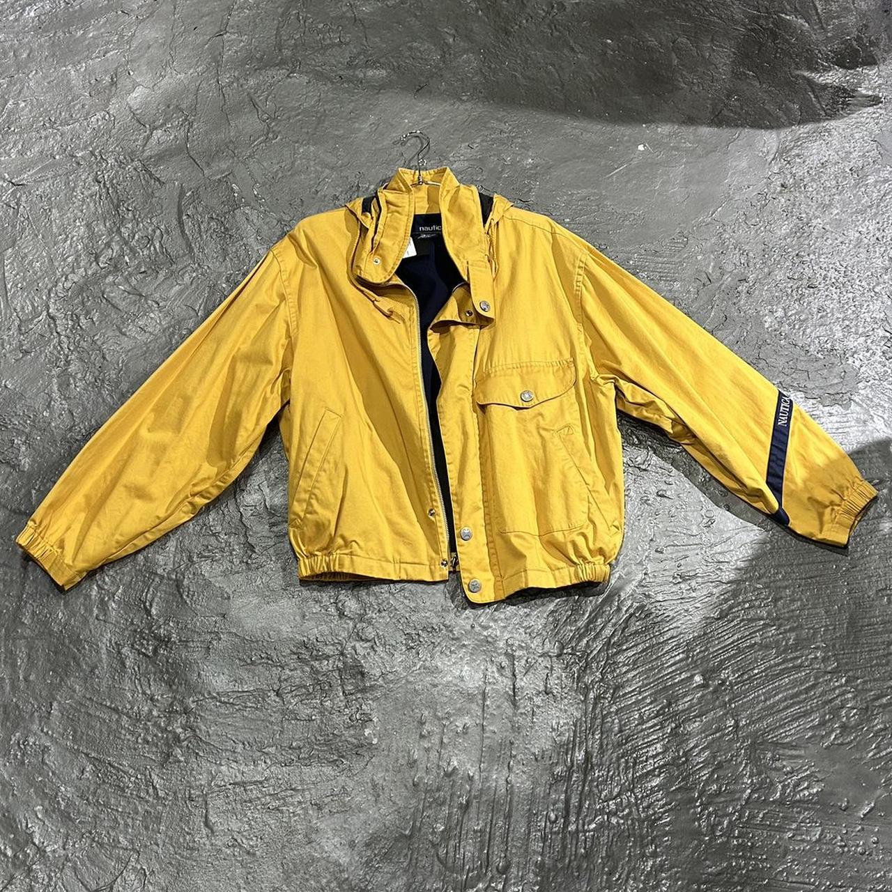 Nautica Men’s Yellow Wind Breaker Jacket -... - Depop