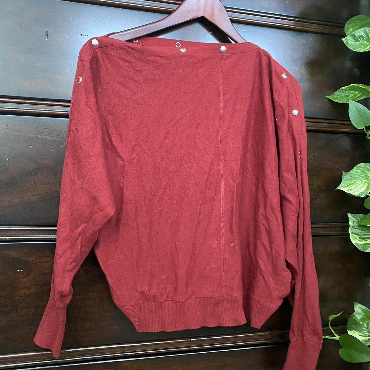AllSaints red cropped sweater - Depop