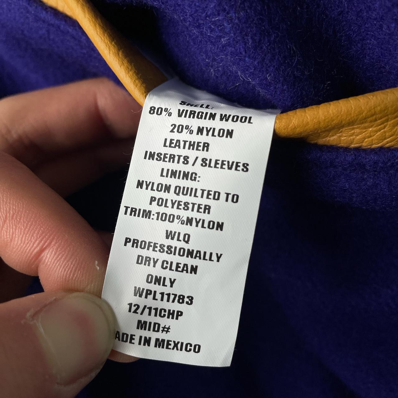 Vintage 90s purple yellow varsity jacket Colors are... - Depop