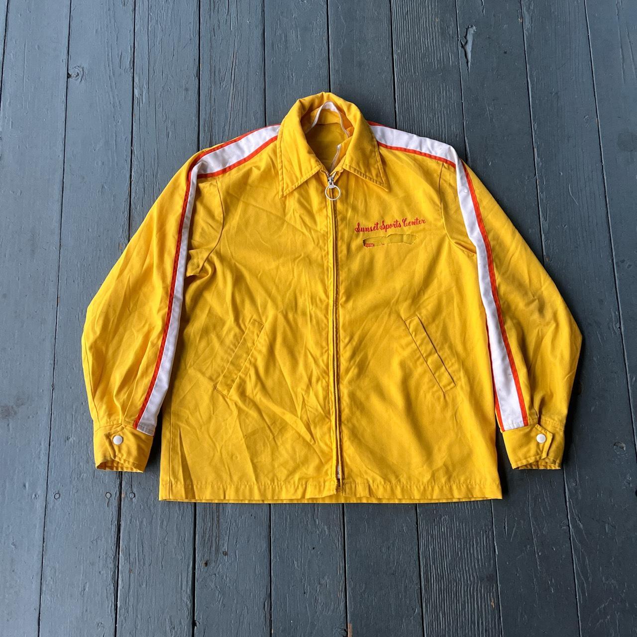 Vintage 70s racing jacket Nice mustard color with... - Depop