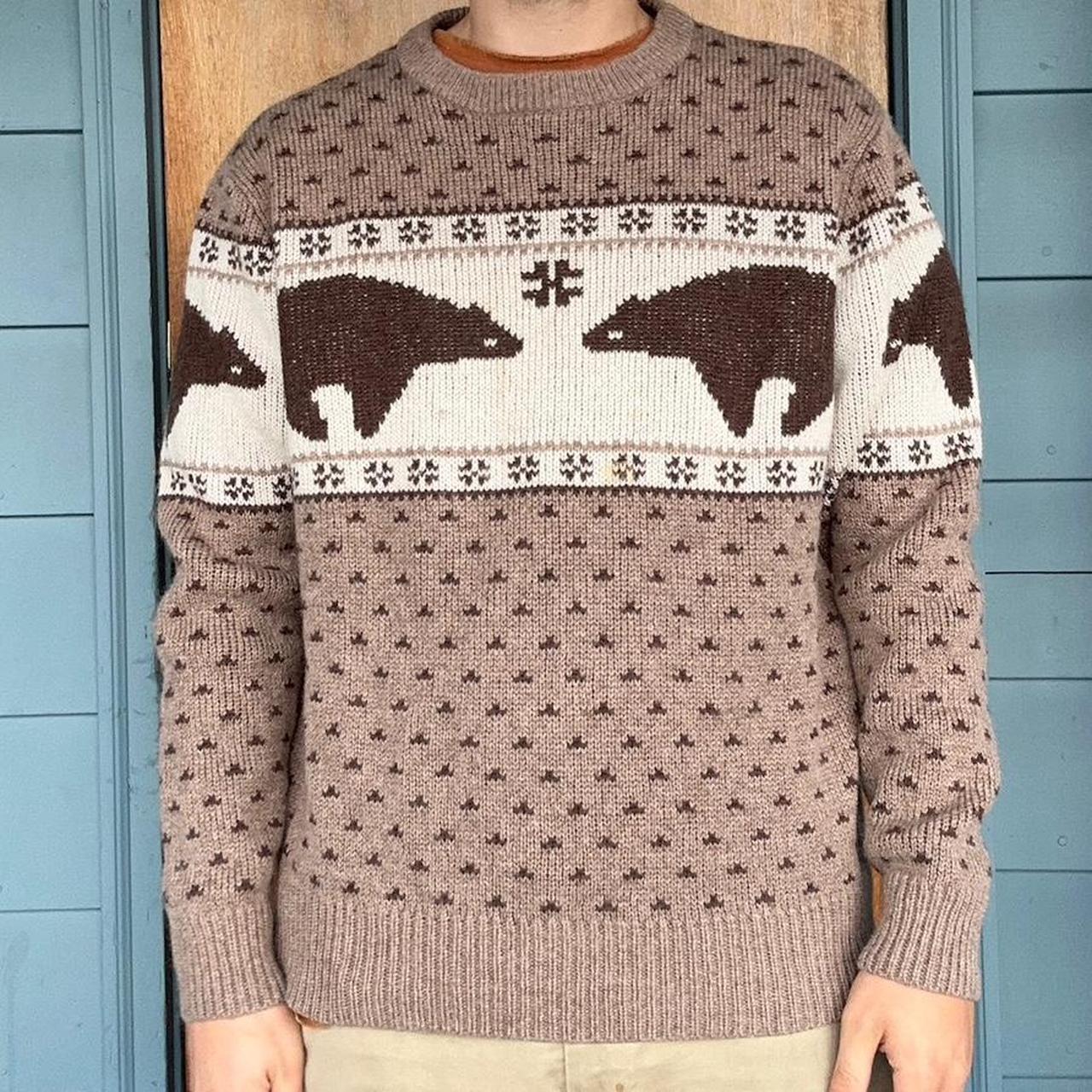 Vintage Pendleton wool winter chunky knit sweater... - Depop