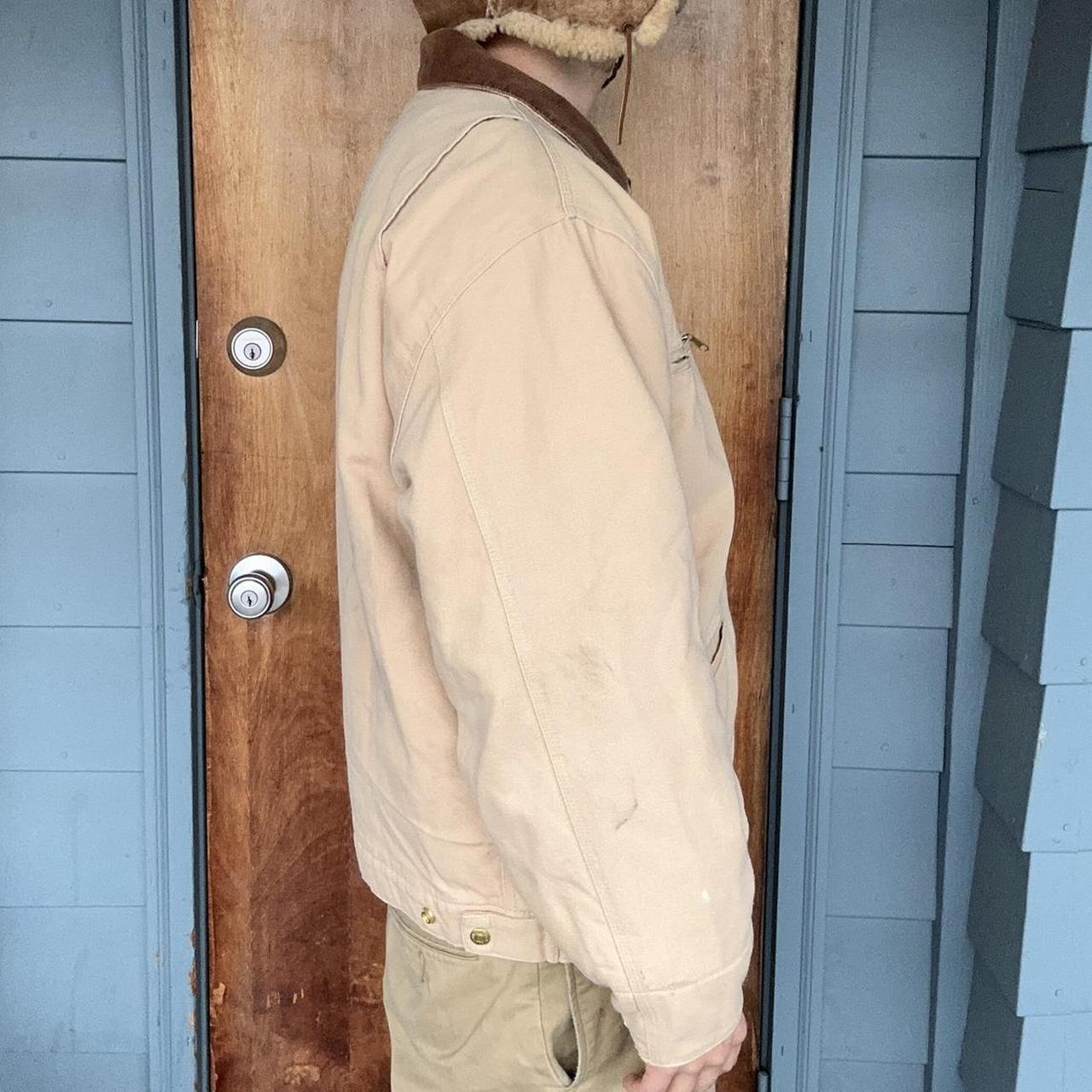 Vintage tan Detroit style work jacket Nice... - Depop