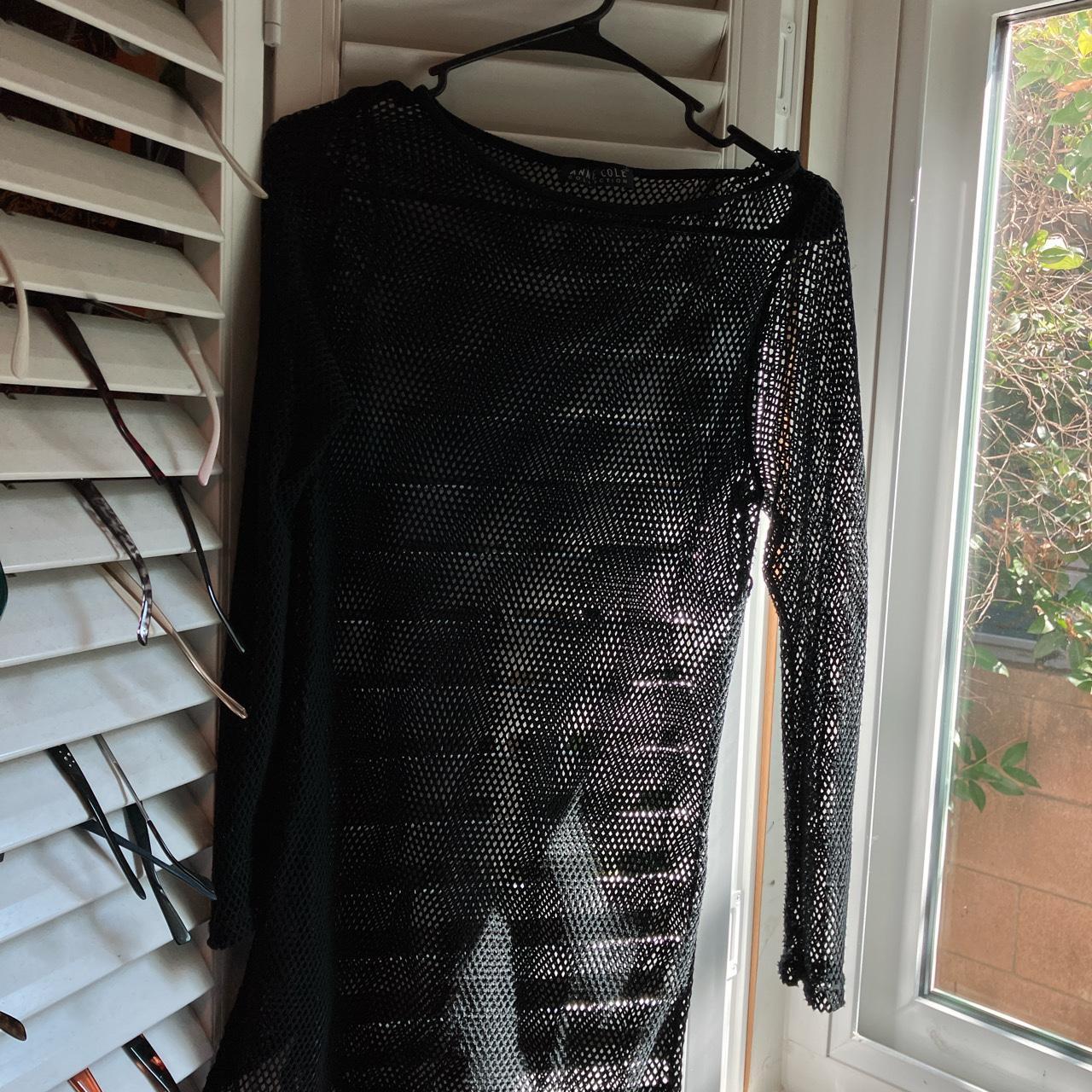 Long sleeve fishnet/ mesh top size M/L - Depop